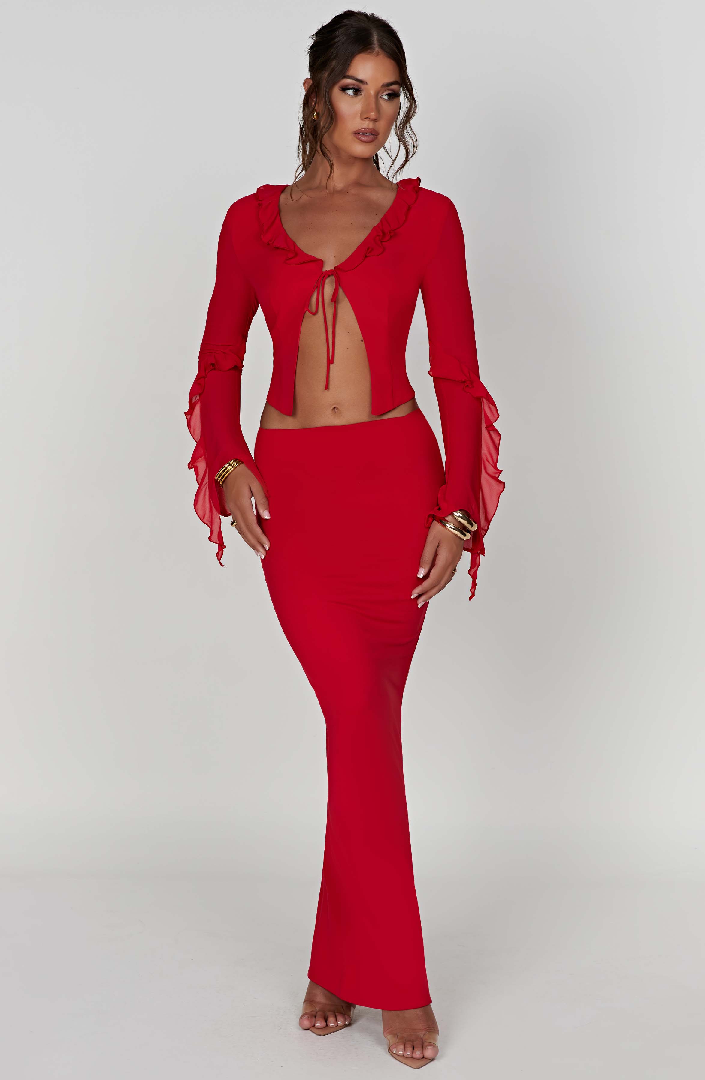 Astrid Maxi Skirt - Red – Babyboo Fashion