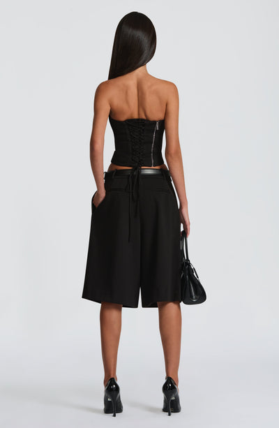 Ausra Bermuda Shorts - Black | Shop Women's Shorts | Babyboo Fashion