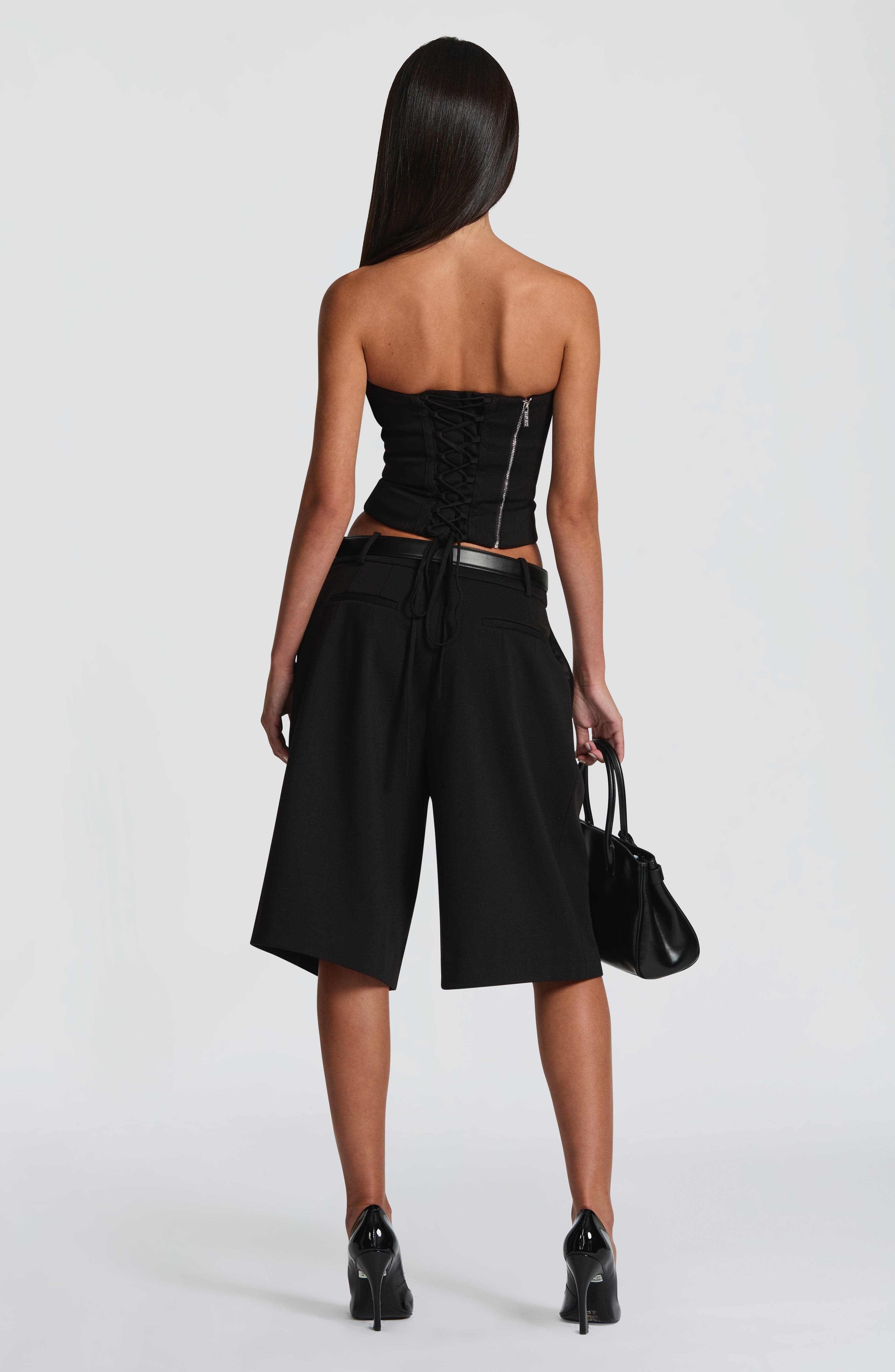 Ausra Bermuda Shorts - Black | Shop Women's Shorts | Babyboo Fashion