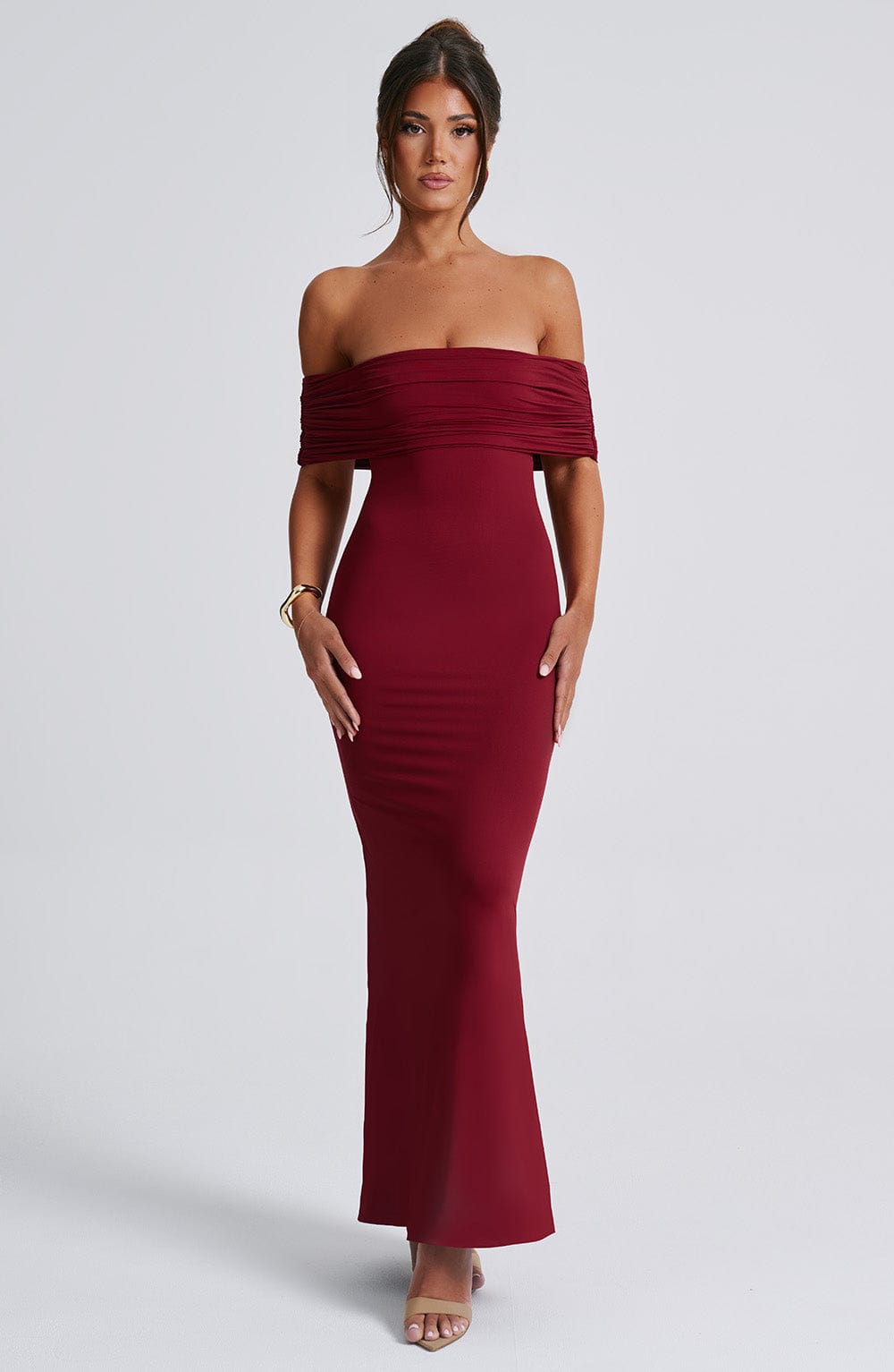 Belinda Maxi Dress - Burgundy – BABYBOO