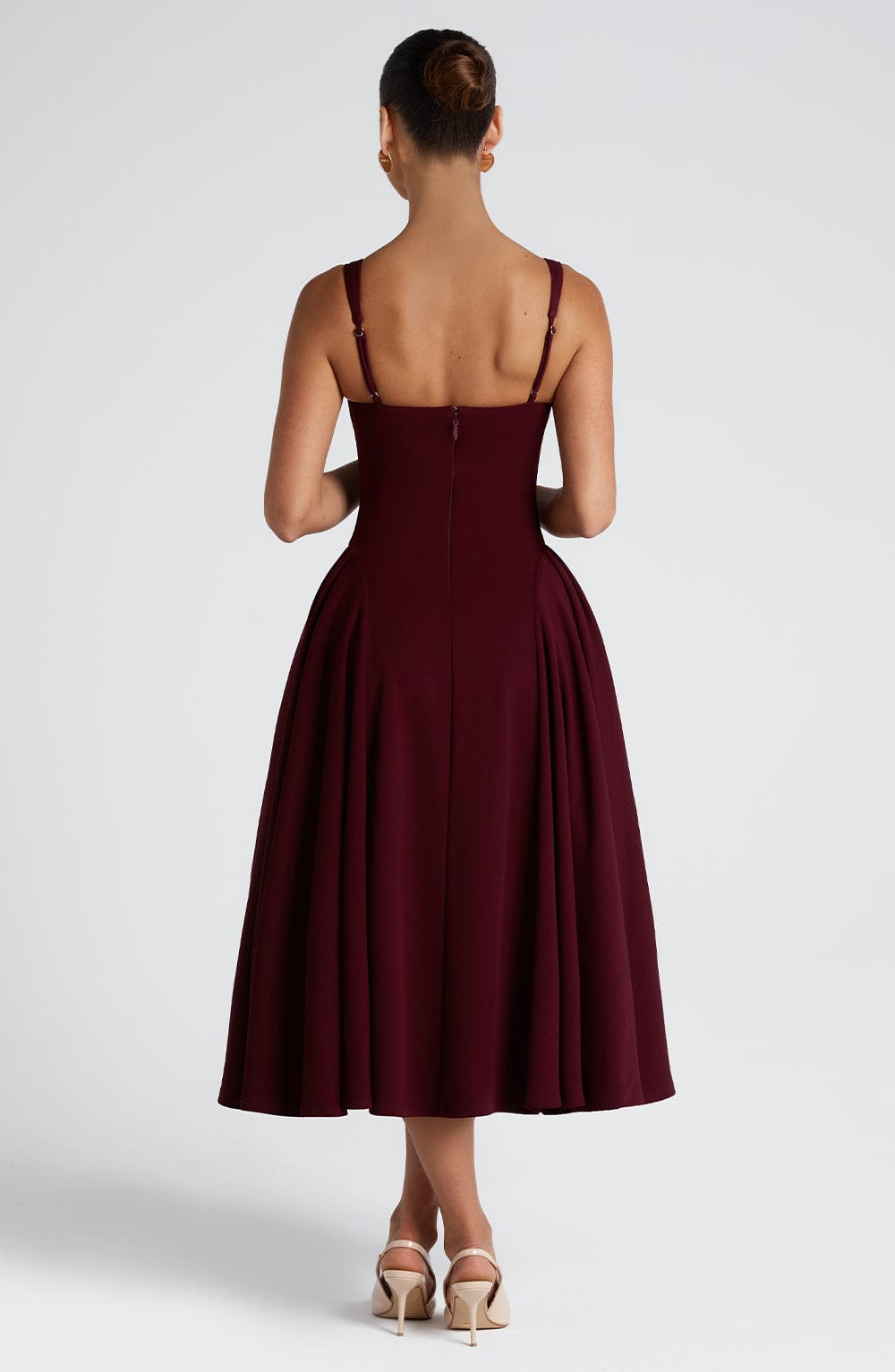 Cherry Lacquer Midi Dress | Betty Midi Dress | Babyboo Fashion