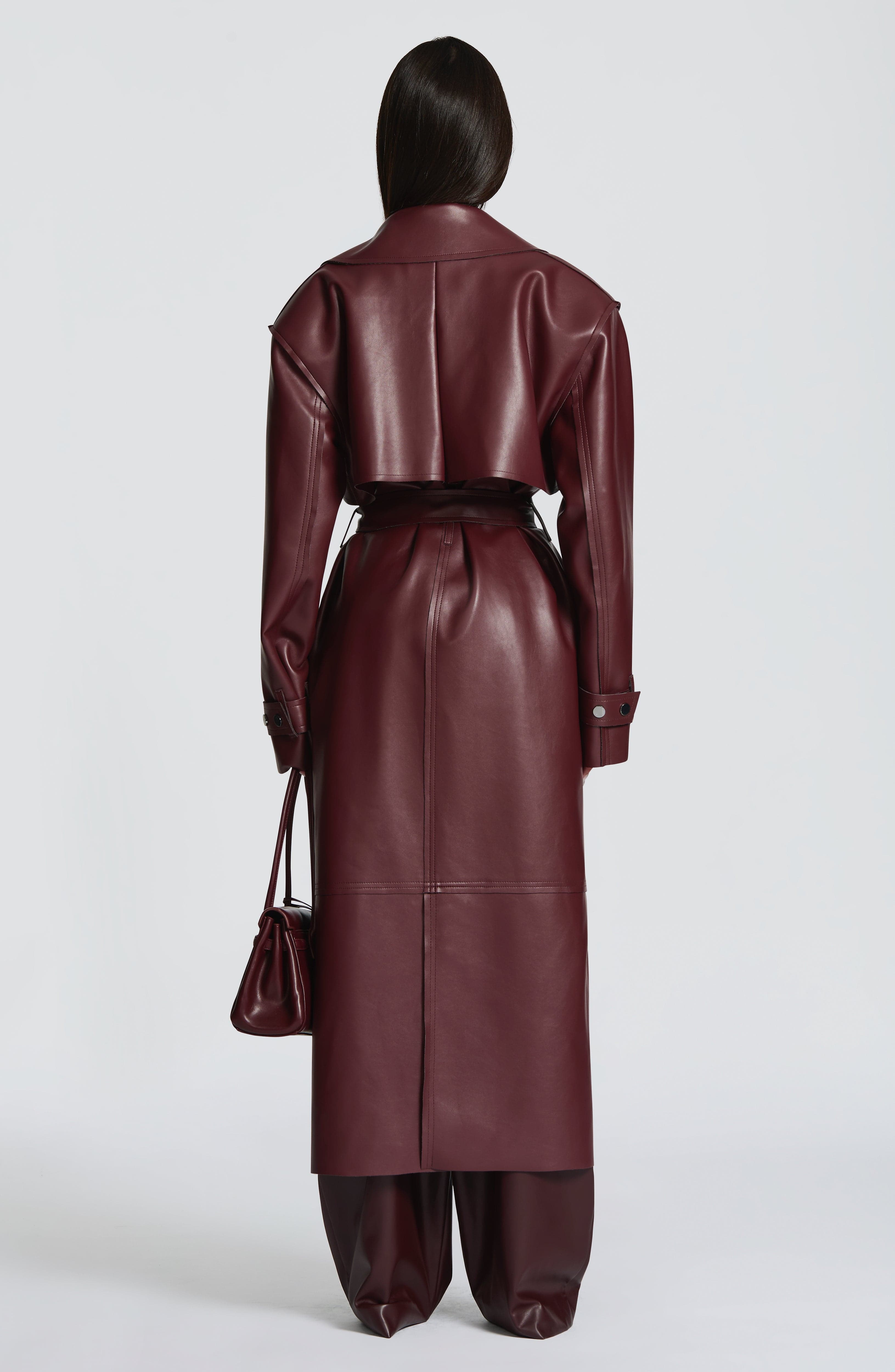 Stylish Plum Coat - Bridget Trench Coat by Babyboo Fashion