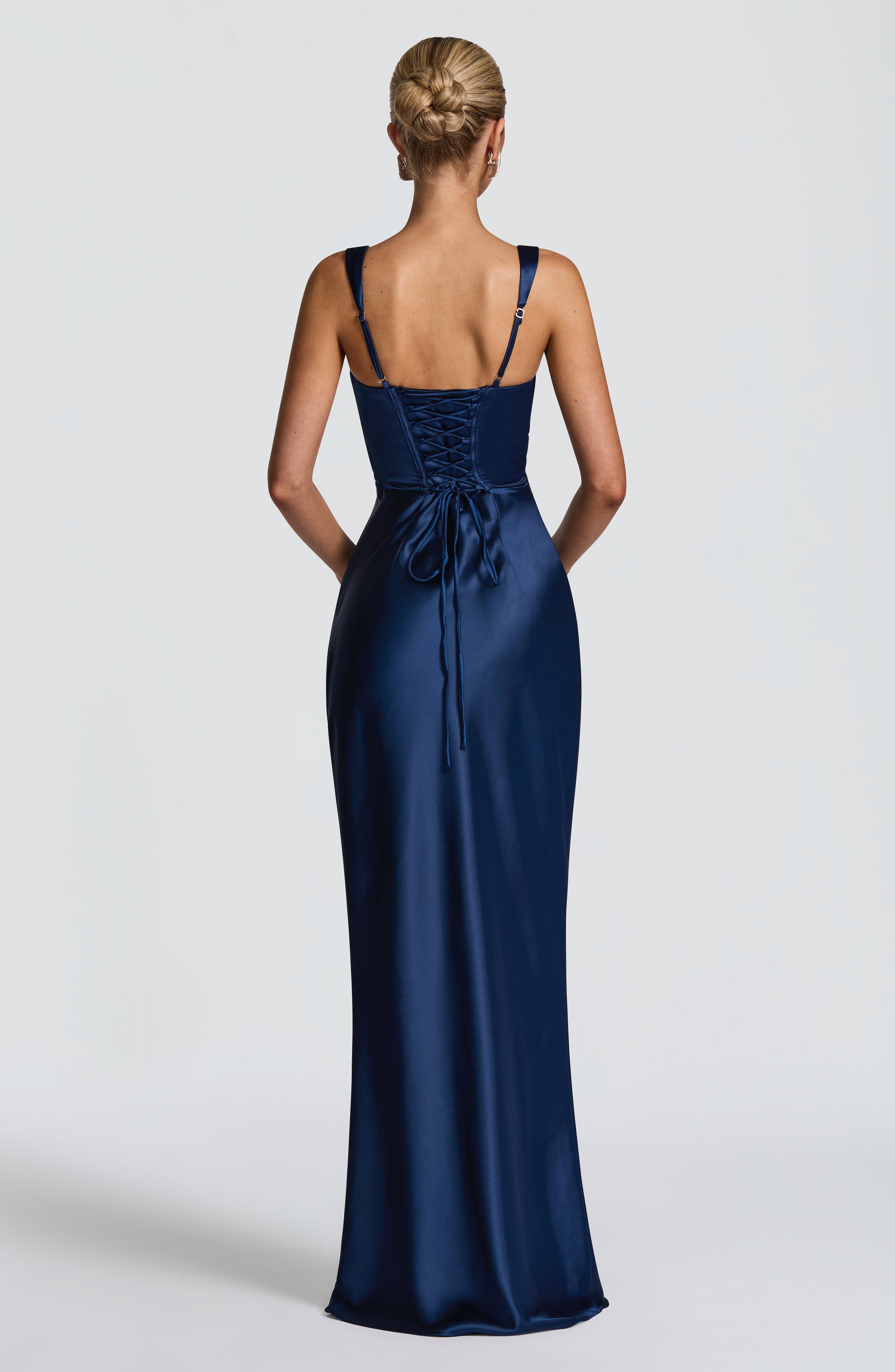 Elegant Blue Maxi Dress - Calanthe Maxi Dress by Babyboo Fashion