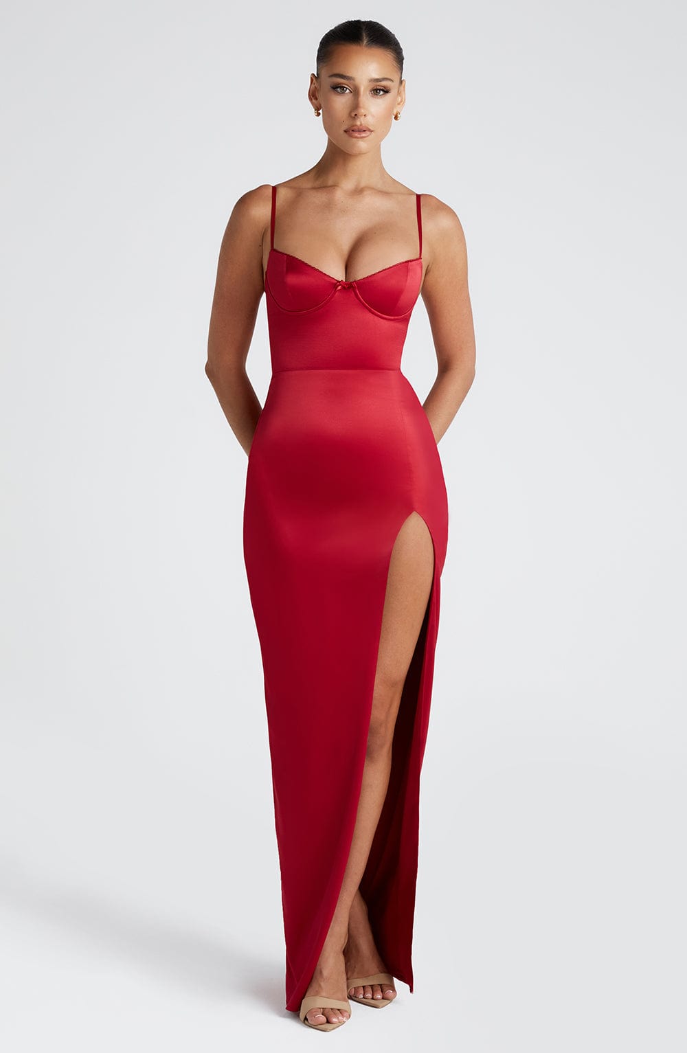 Clementine Maxi Dress | Red Maxi Dress | Babyboo Fashion