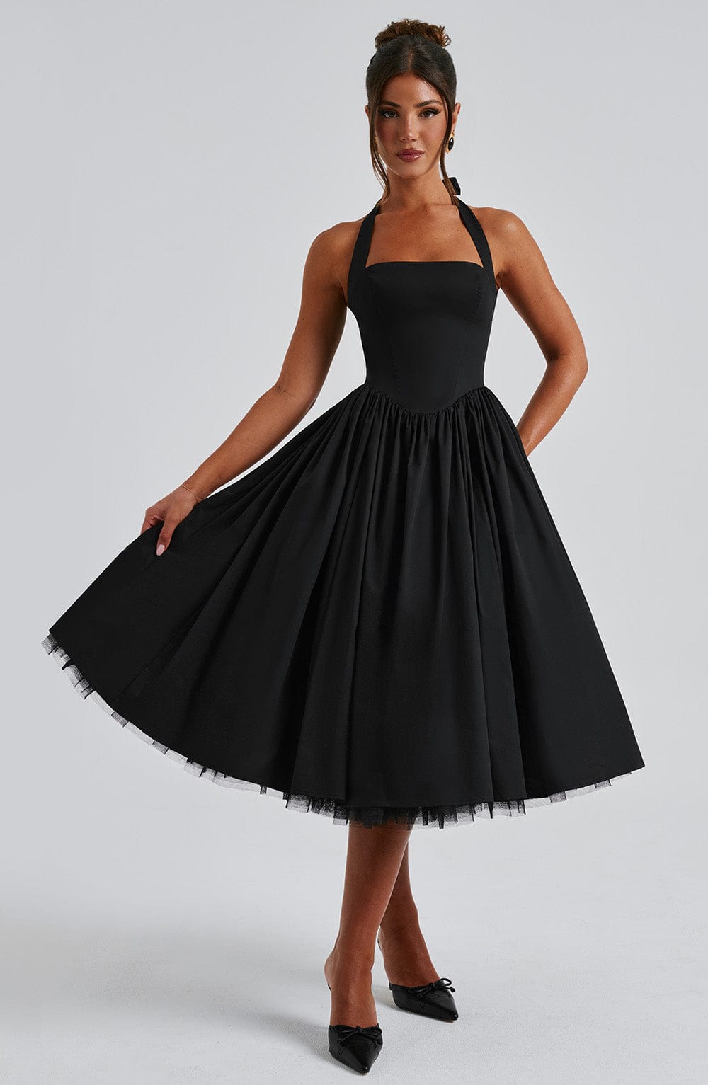Cressida Midi Dress - Black – Babyboo Fashion