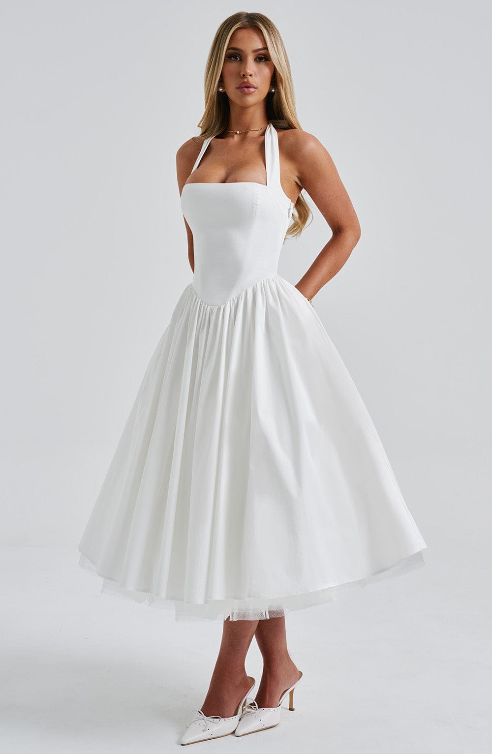 Cressida Midi Dress - Ivory – Babyboo Fashion