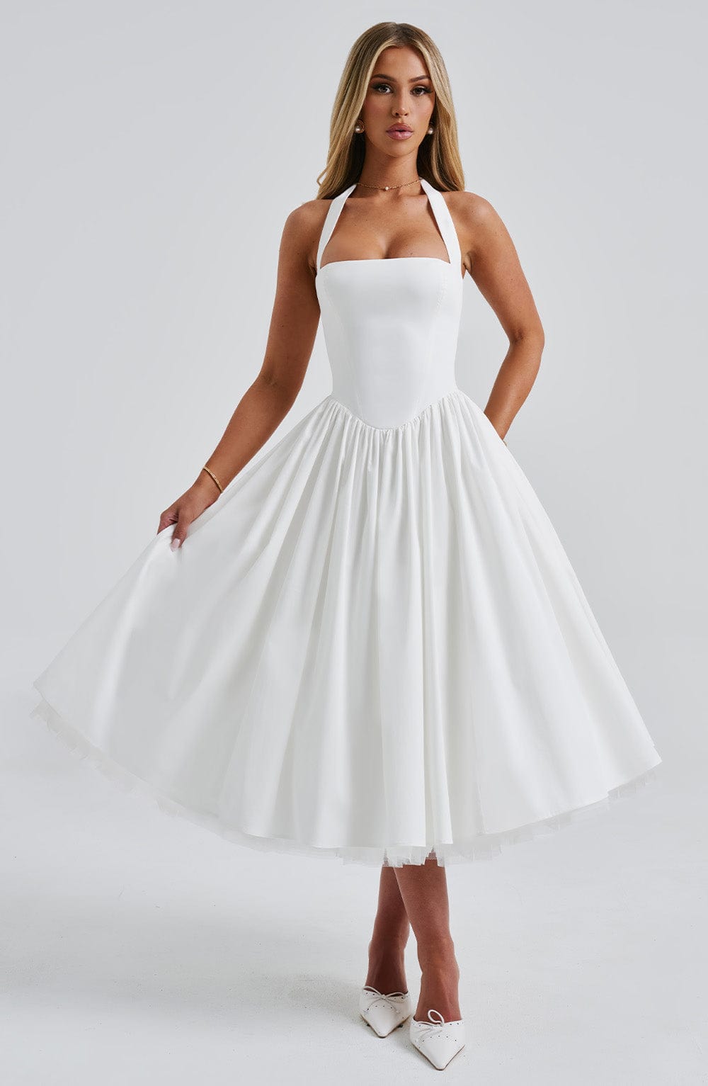 Cressida Midi Dress - Ivory – BABYBOO