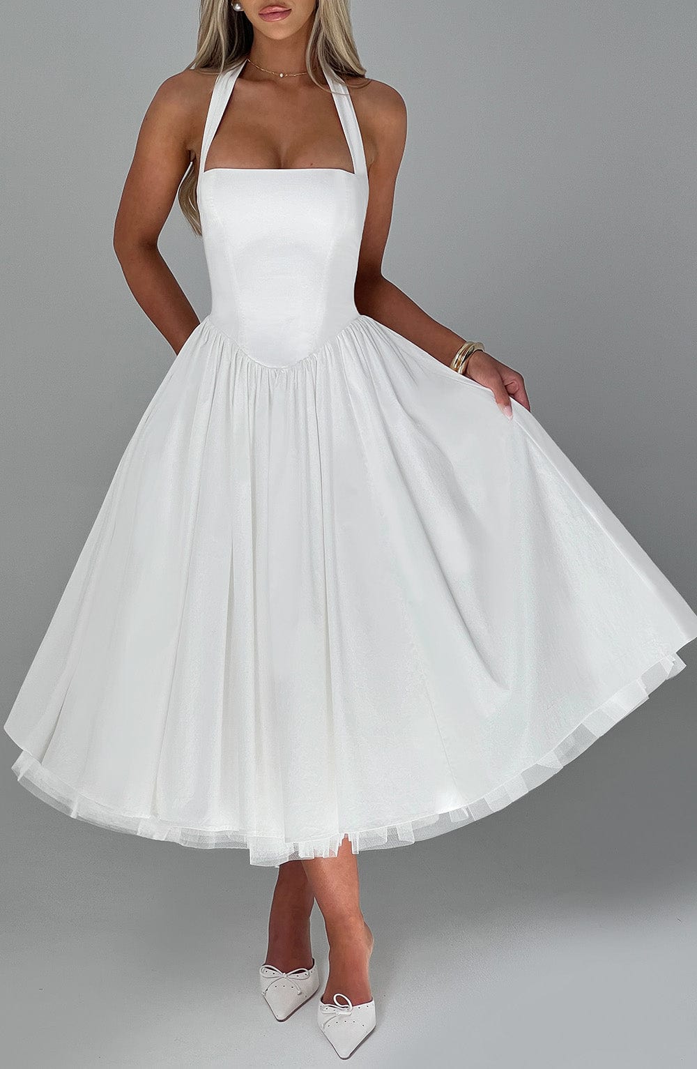 Cressida Midi Dress - Ivory – BABYBOO