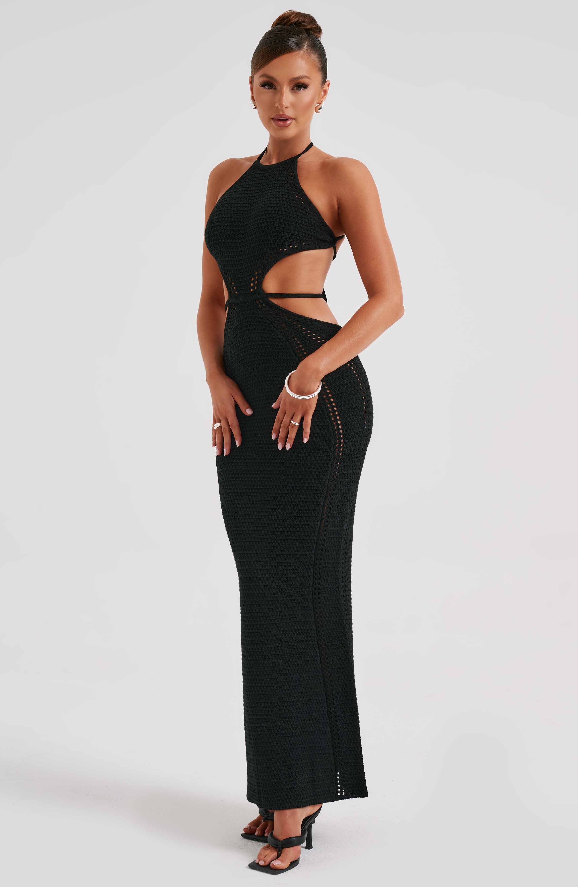 Delia Maxi Dress - Black – BABYBOO