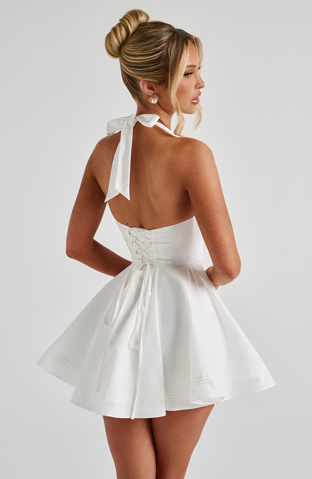 Doris Mini Dress - Ivory | Mini Dress | Babyboo Fashion