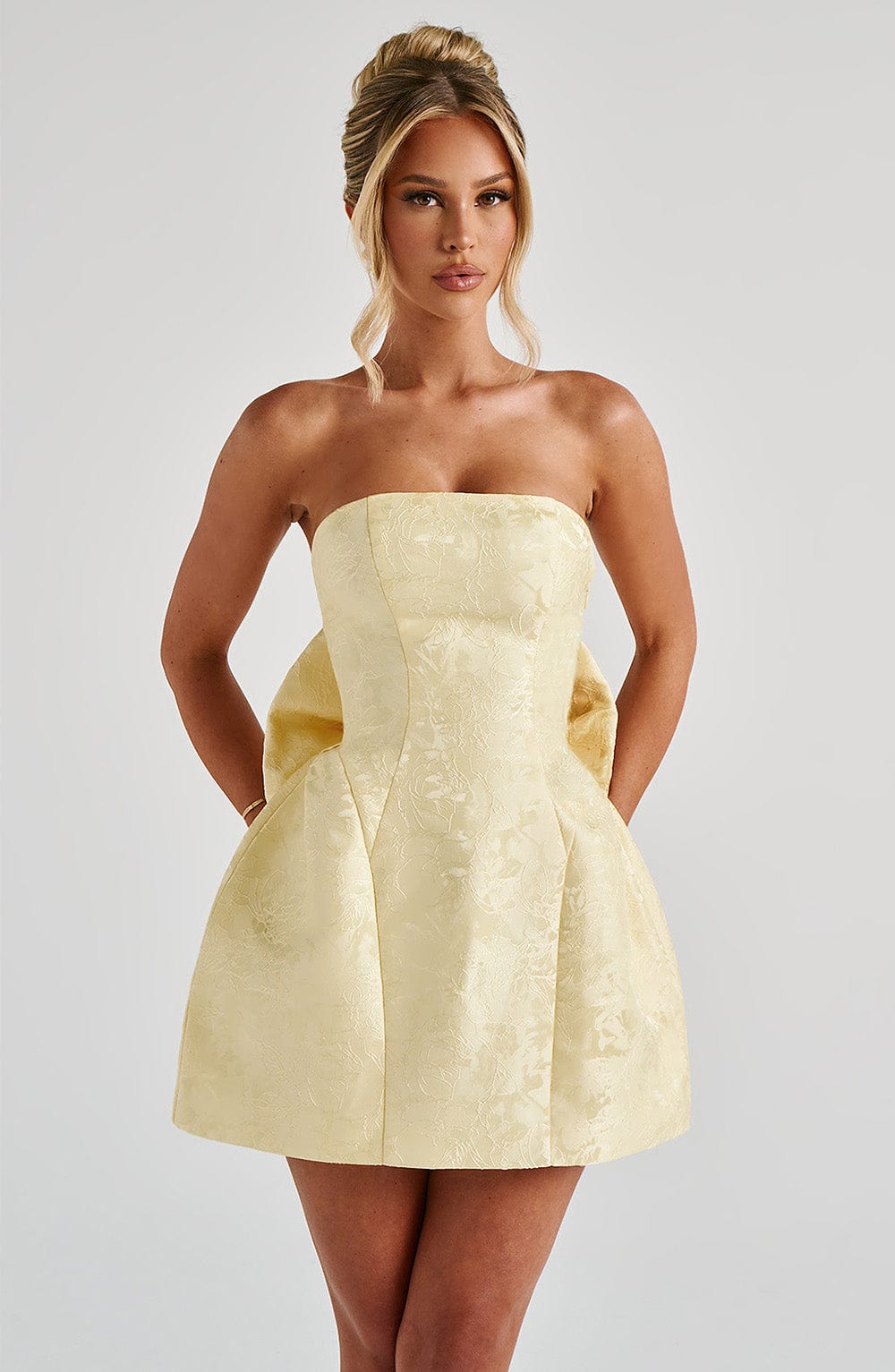 Elenora Mini Dress Lemon | Stylish Mini Dress | Babyboo Fashion