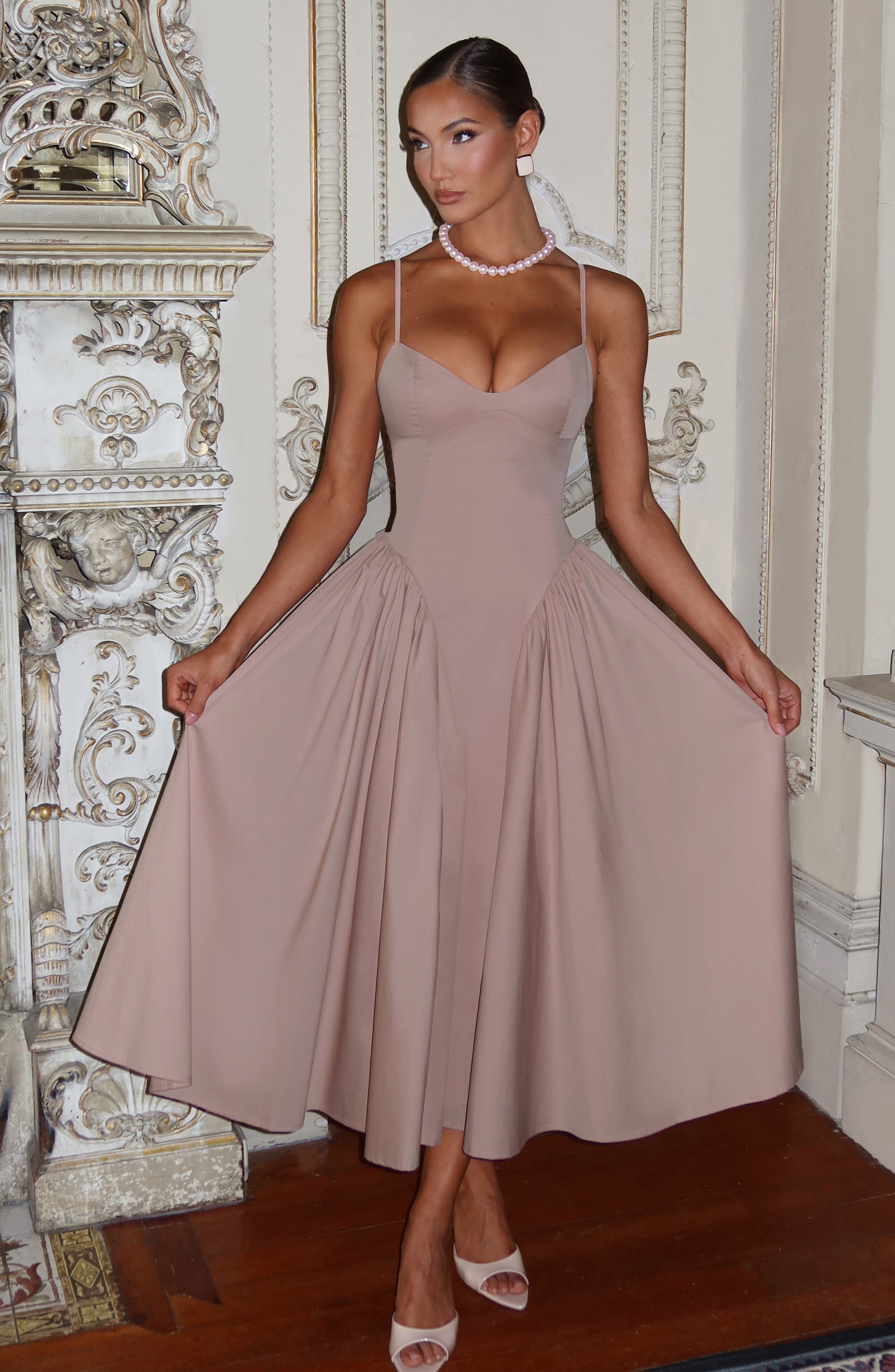 Emerson Midi Dress | Clay | Babyboo Fashion