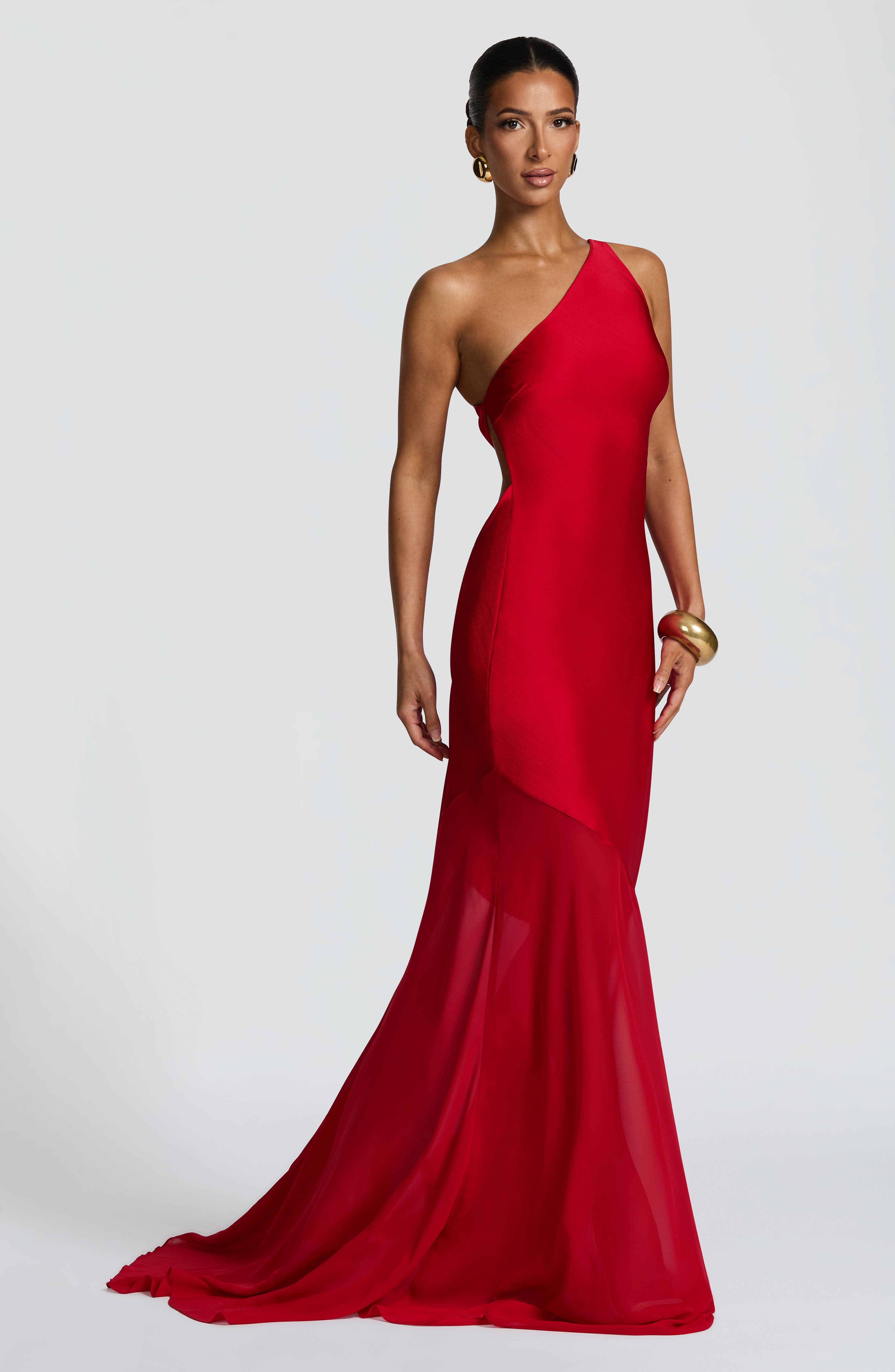 Buy Red Maxi Dress - Fable Gown - Red | Babyboo Fashion