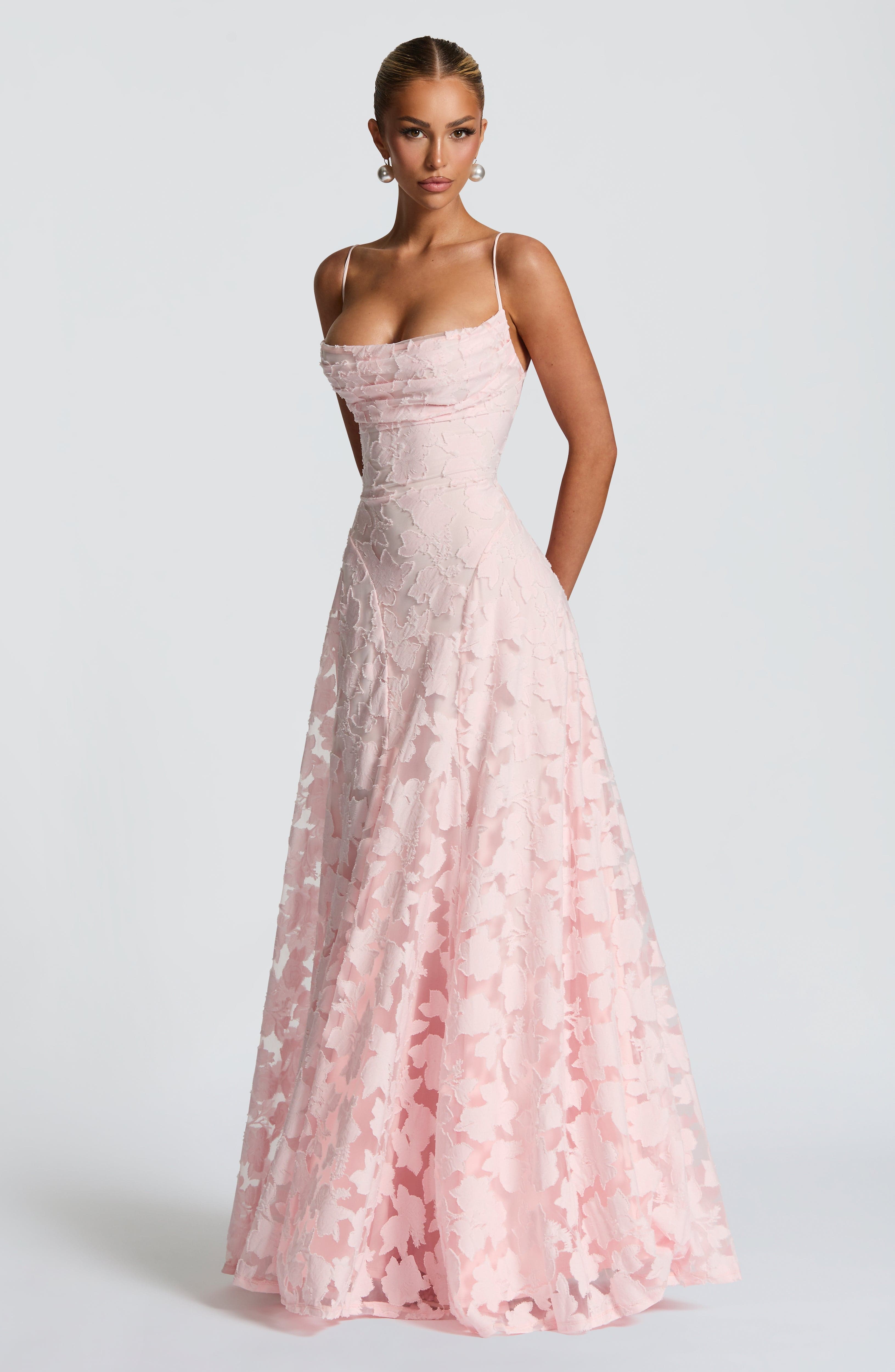 Francis Maxi Dress - Blush | Blush Maxi Dress at Babyboo Fashion
