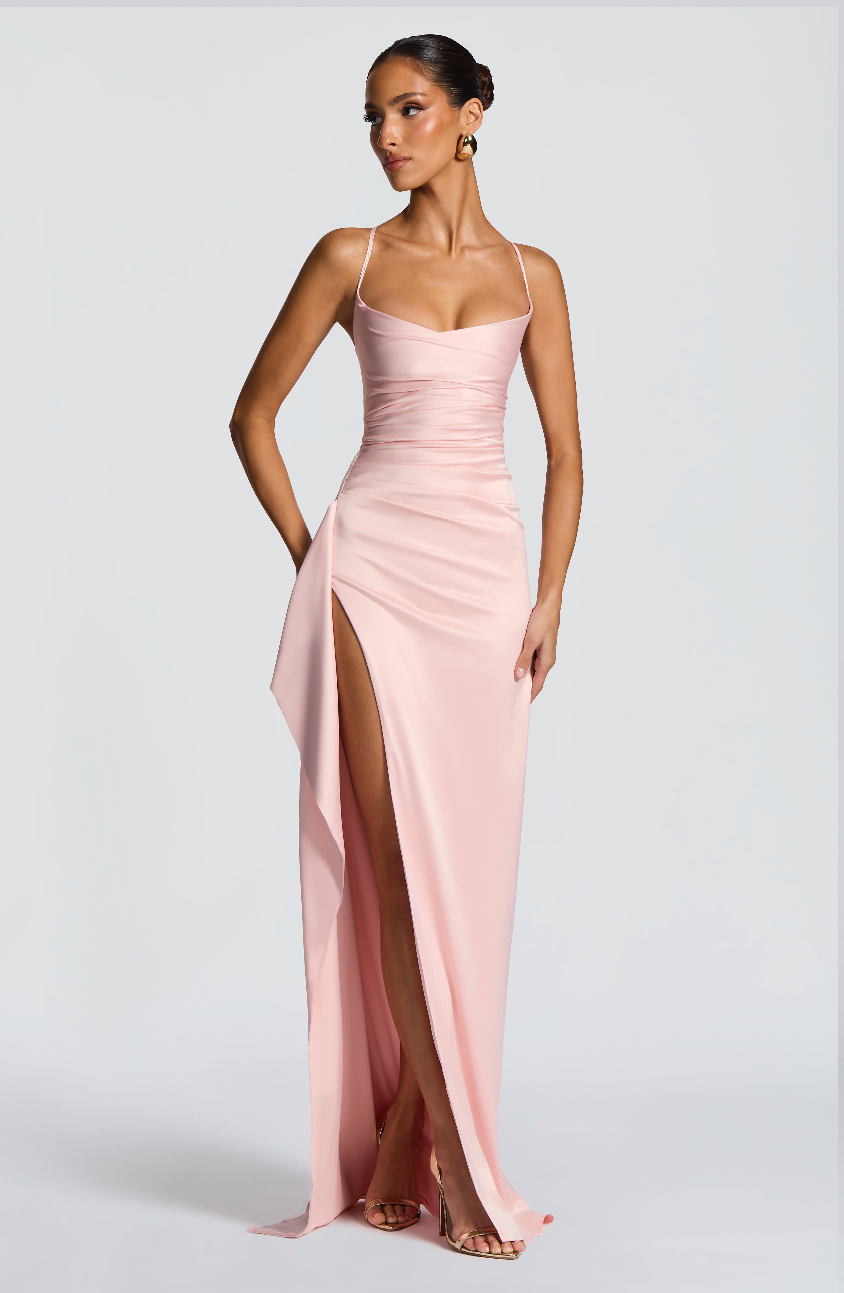 Pink Maxi Dress - Helen Maxi Dress in Blush by Babyboo Fashion