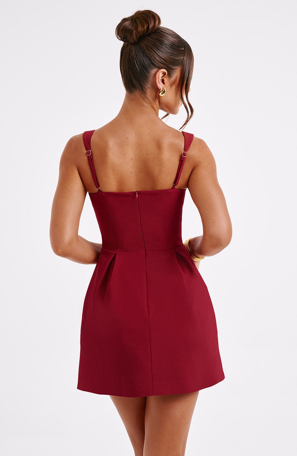 Janiyah Mini Dress - Wine – BABYBOO