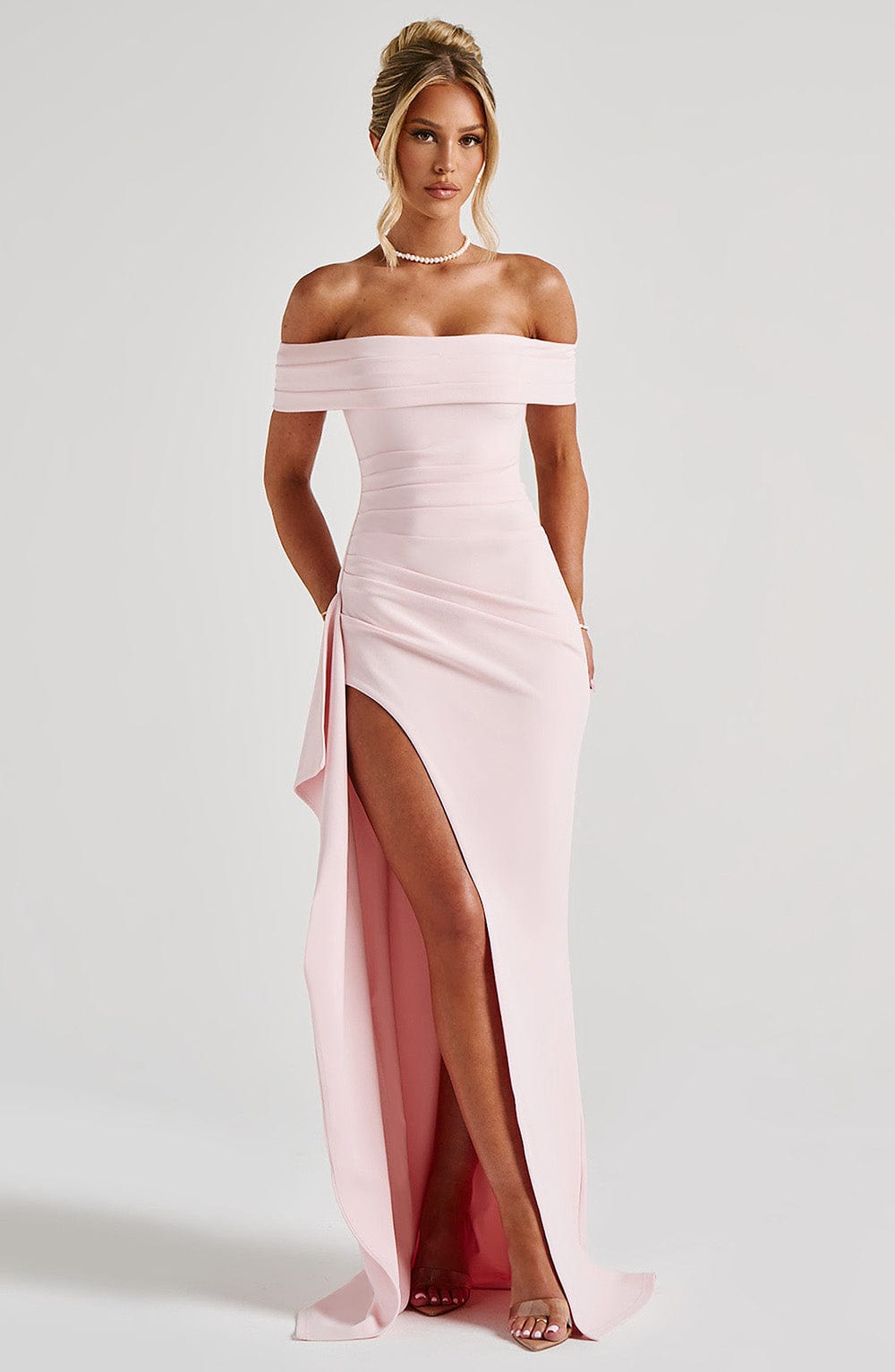 Joyce Maxi Dress - Blush | Elegant Maxi Dress | Babyboo Fashion