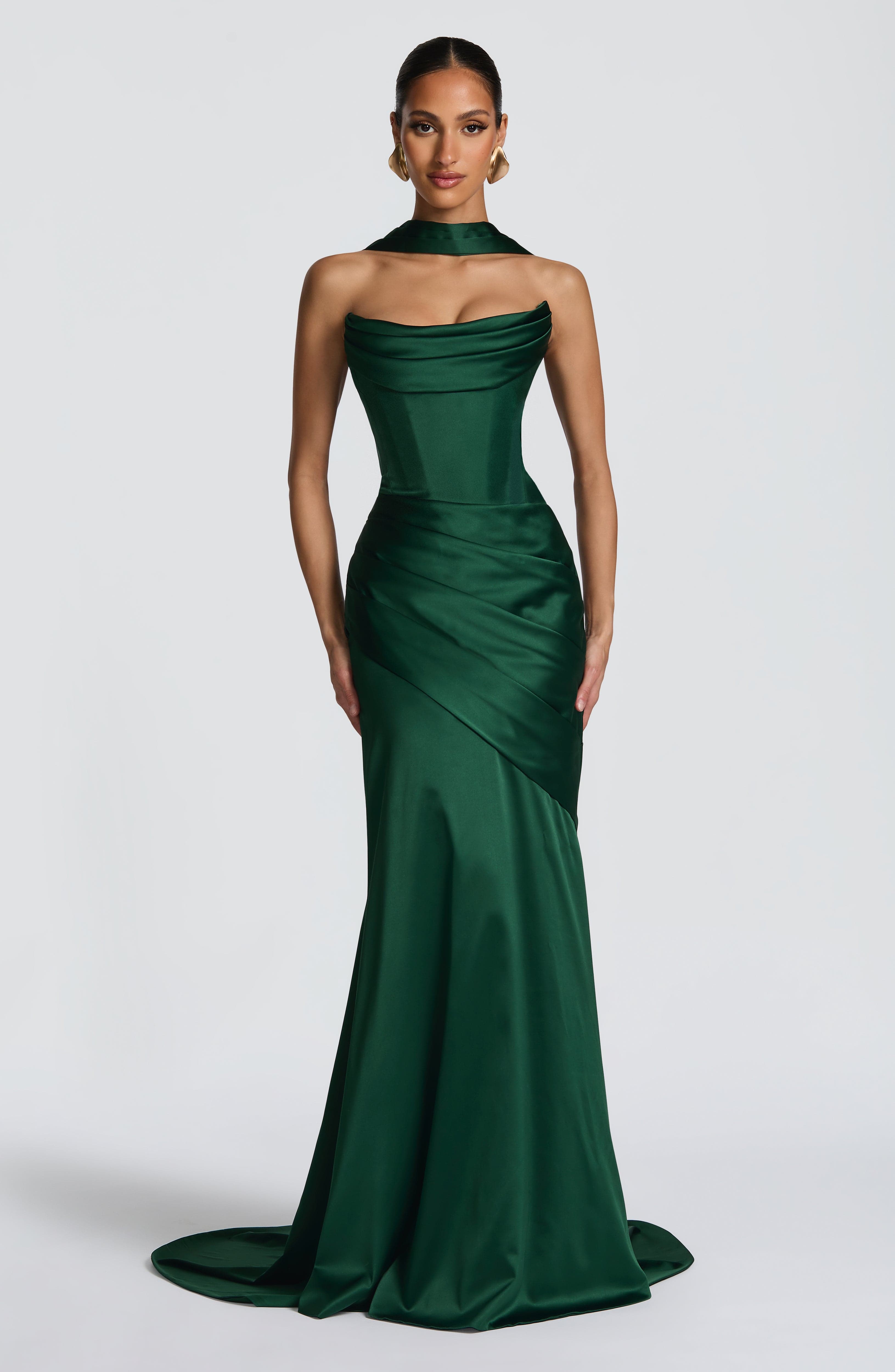 Green Maxi Dress - Kensington Maxi Dress - Emerald | Babyboo Fashion
