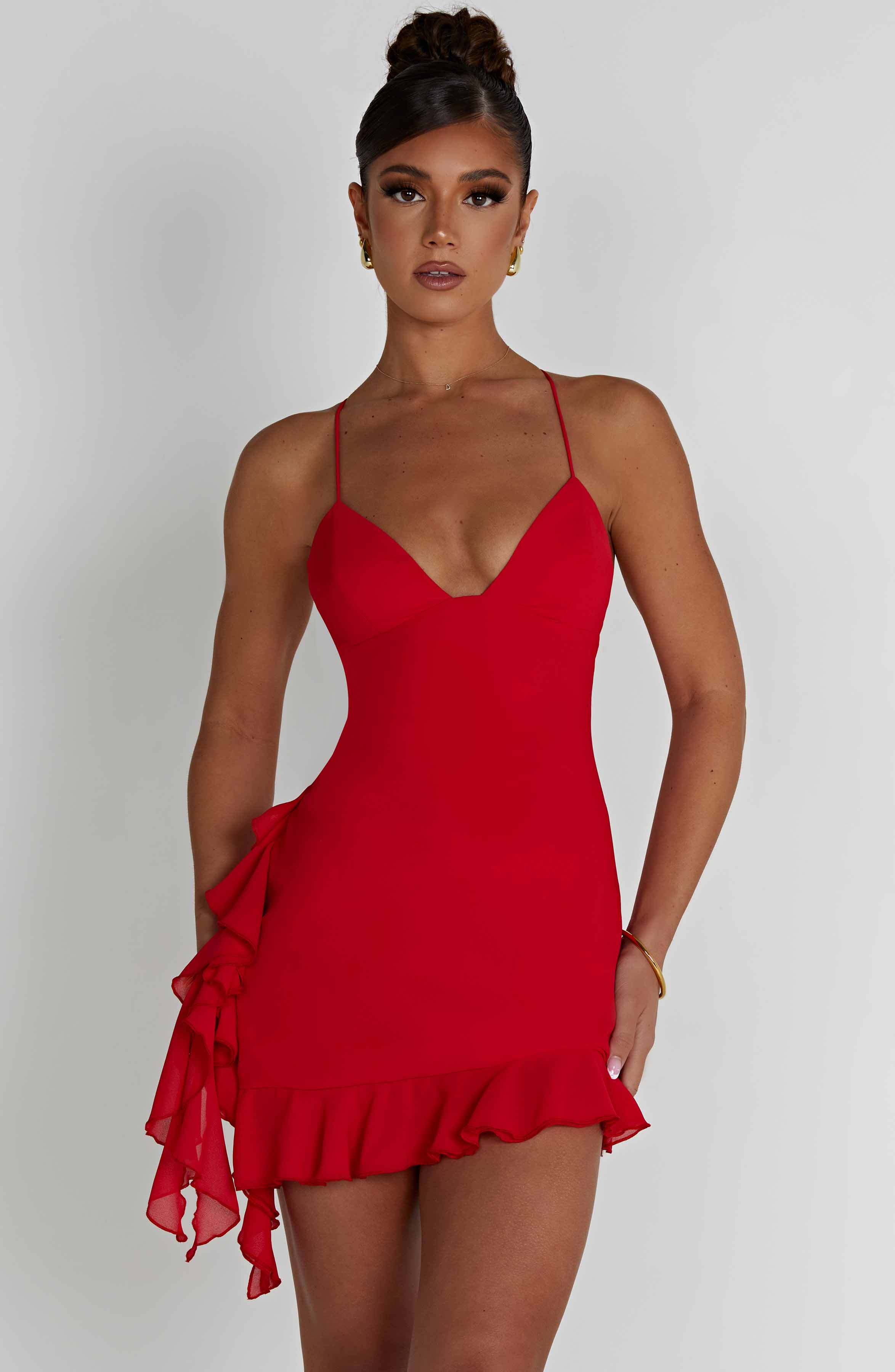 Larosa Mini Dress - Red – Babyboo Fashion