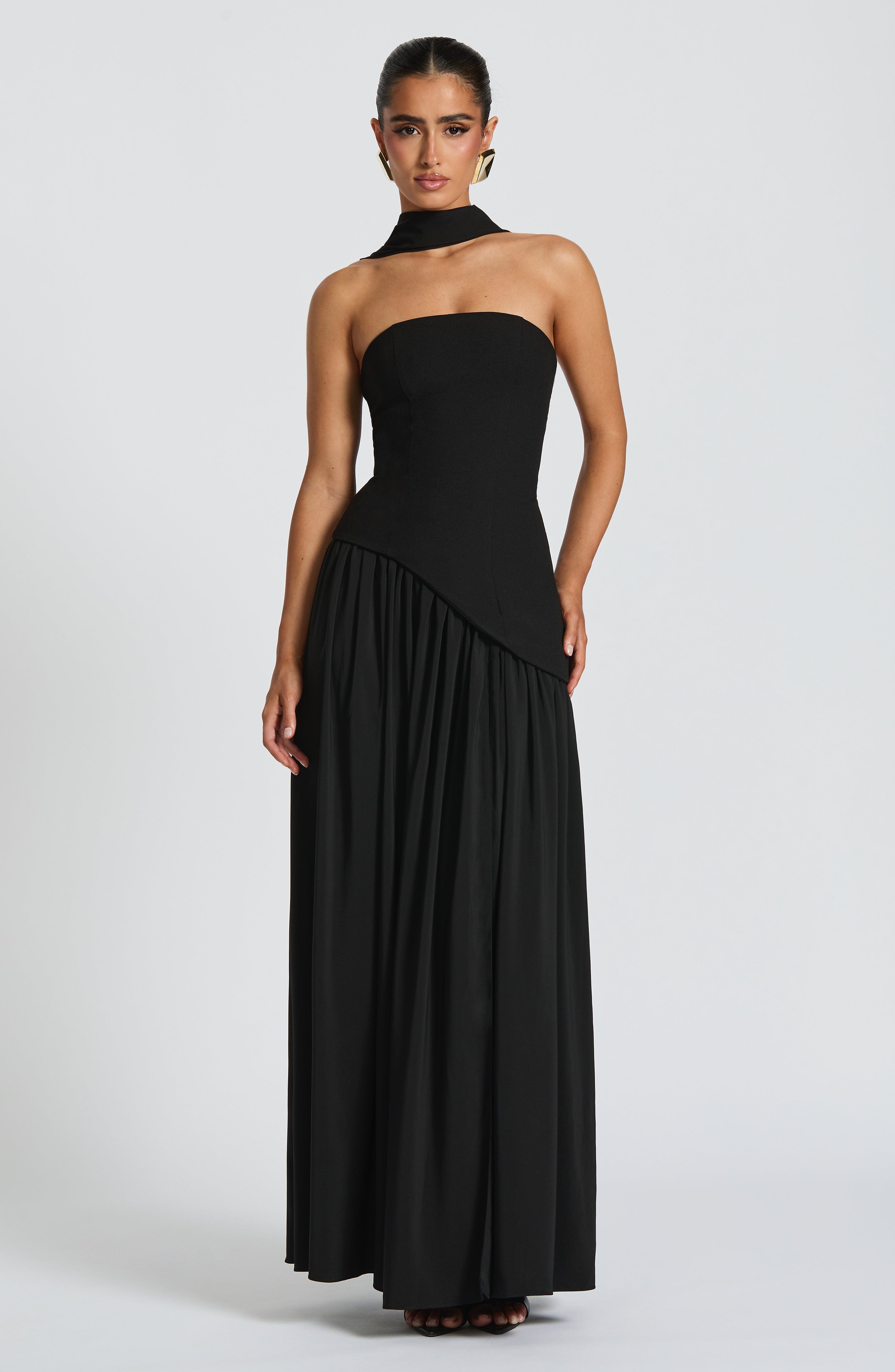 Maliyah Maxi Dress - Black | Black Maxi Dress by Babyboo Fashion