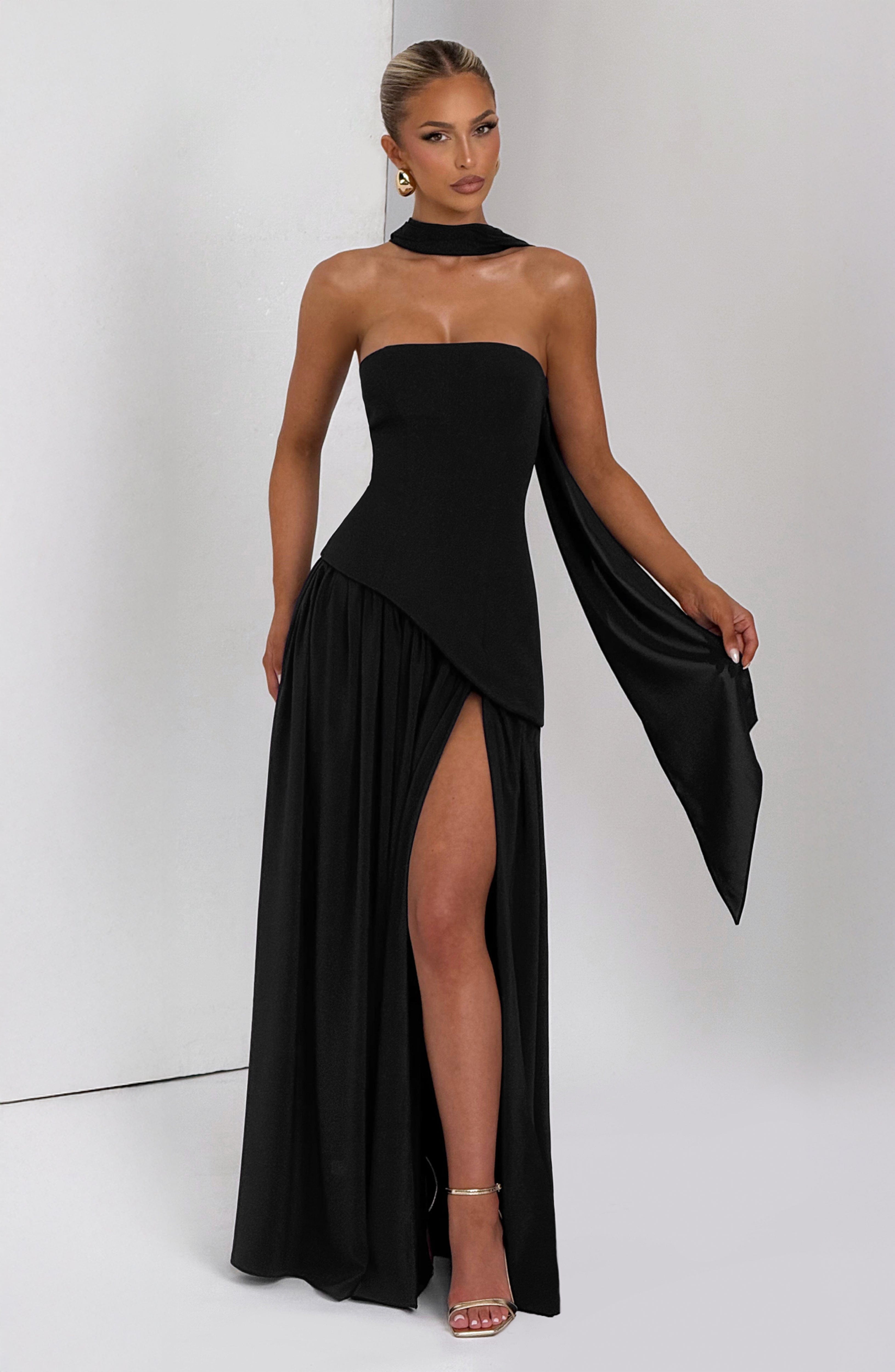 Maliyah Maxi Dress - Black | Black Maxi Dress by Babyboo Fashion