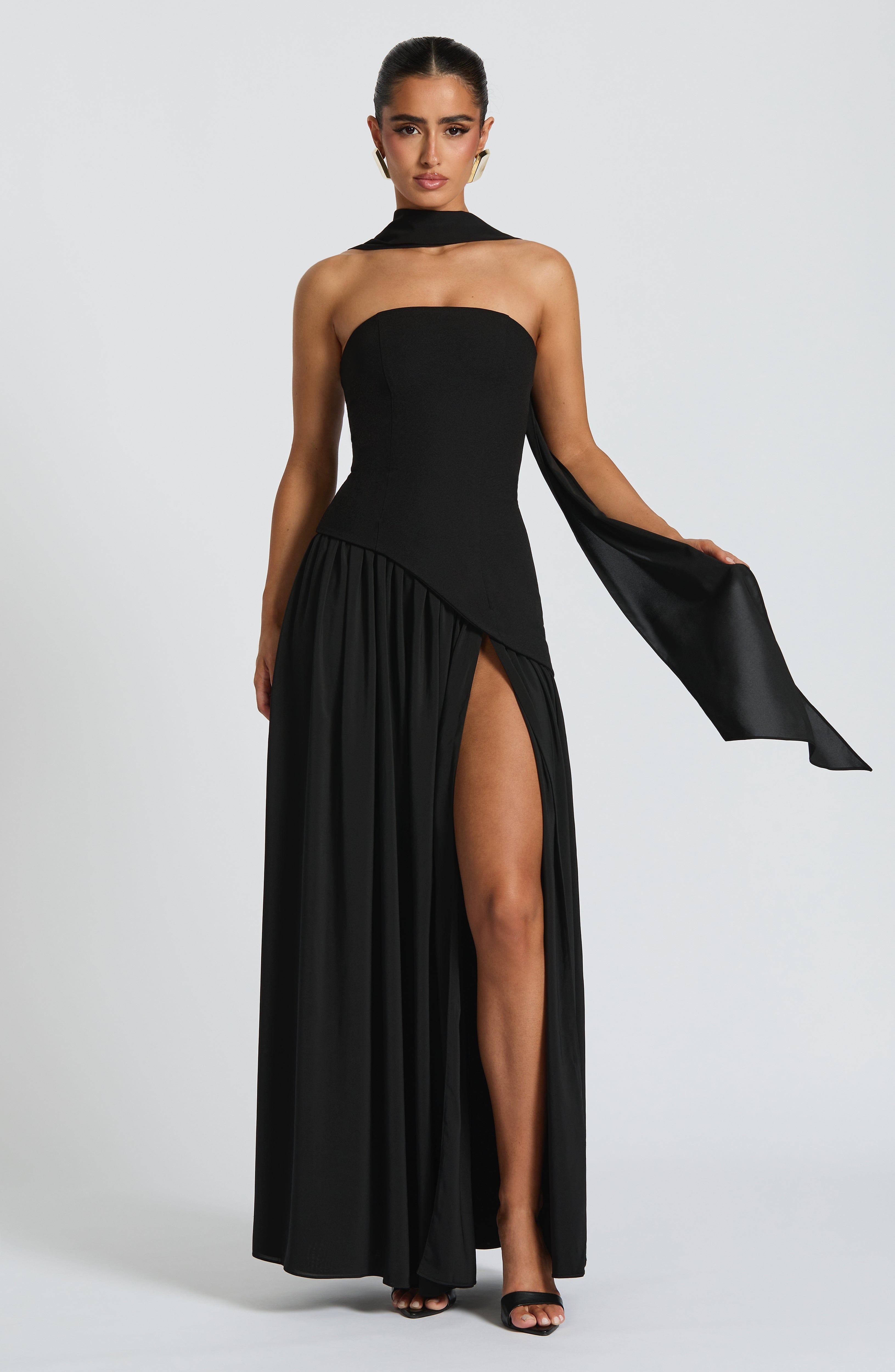 Maliyah Maxi Dress - Black | Black Maxi Dress by Babyboo Fashion