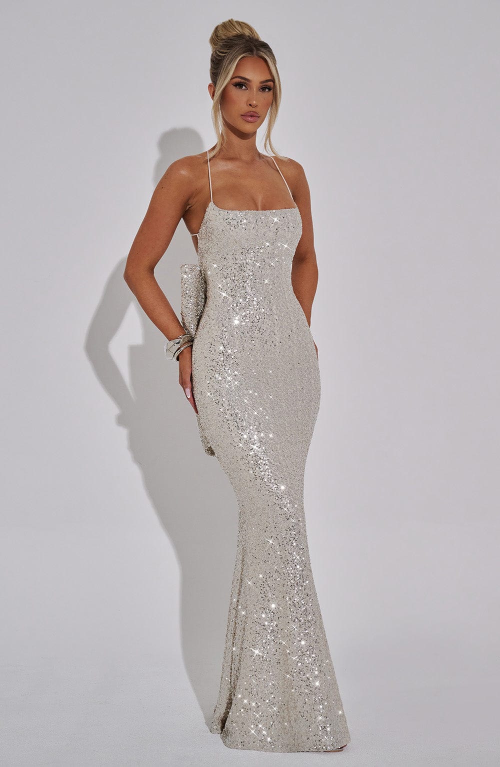 Meridith Maxi Dress - Champagne – Babyboo Fashion