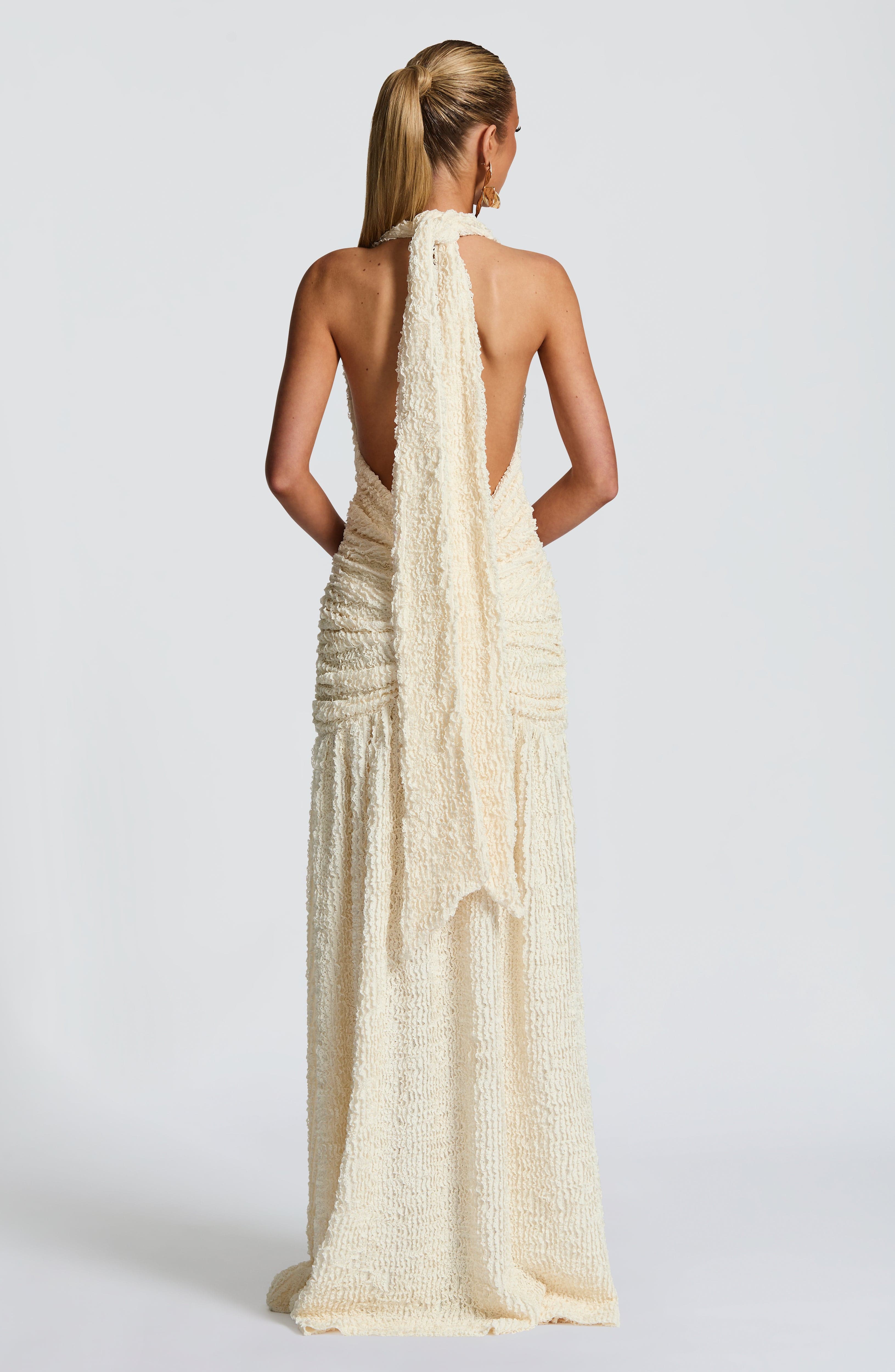 Shop White Maxi Dress - Minerva Maxi Dress - Ivory | Babyboo Fashion