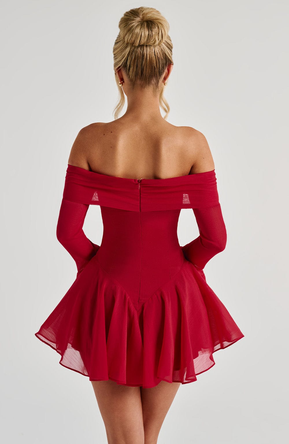 Red Nerissa Playsuit | Elegant and Feminine | Babyboo Fashion