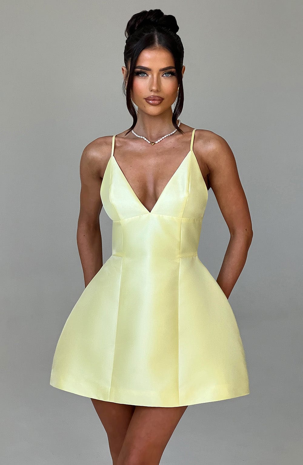 Nicole Mini Dress - Lemon – BABYBOO