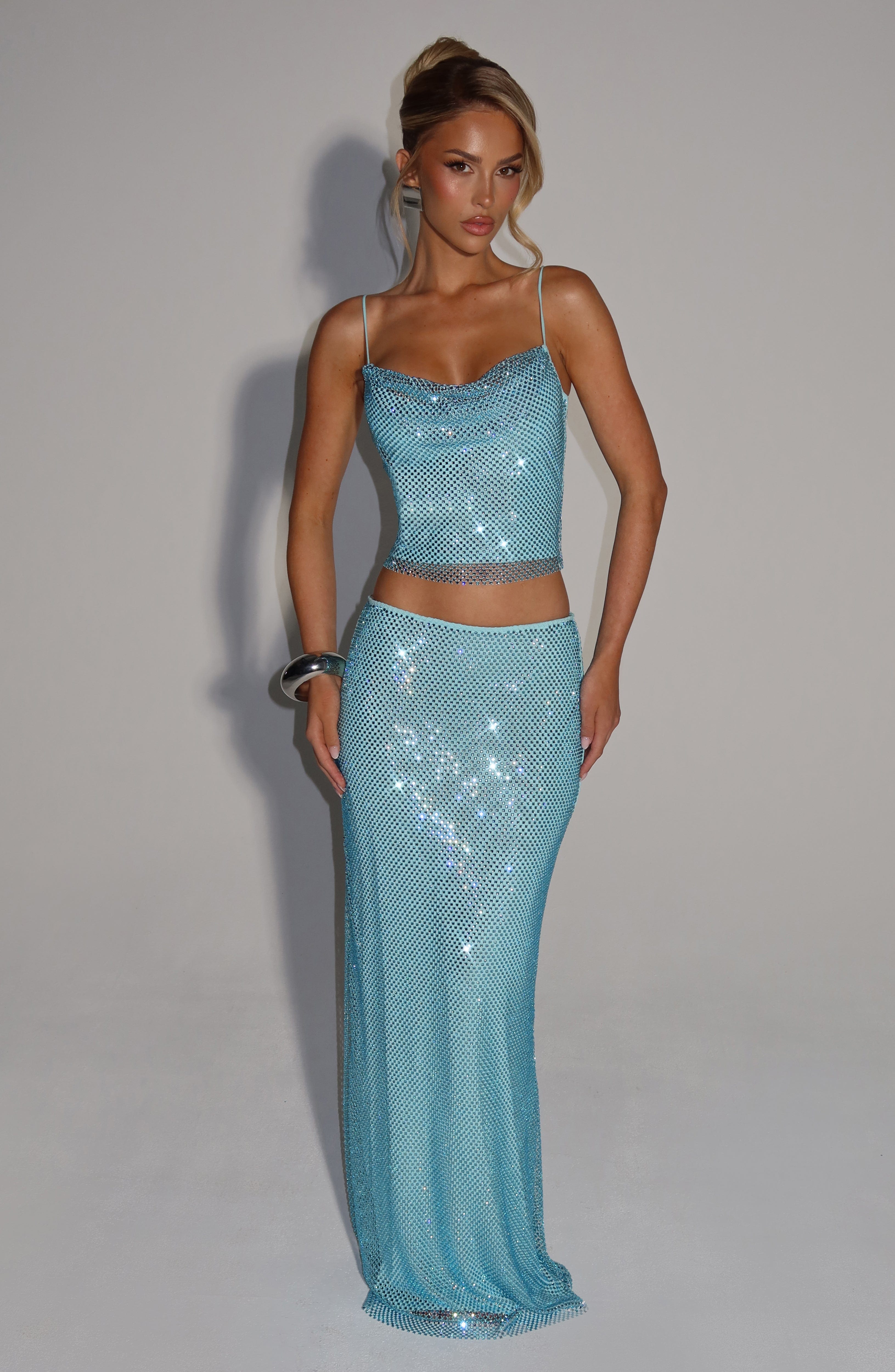 Buy Nora Top - Aqua | Blue Top by Babyboo Fashion