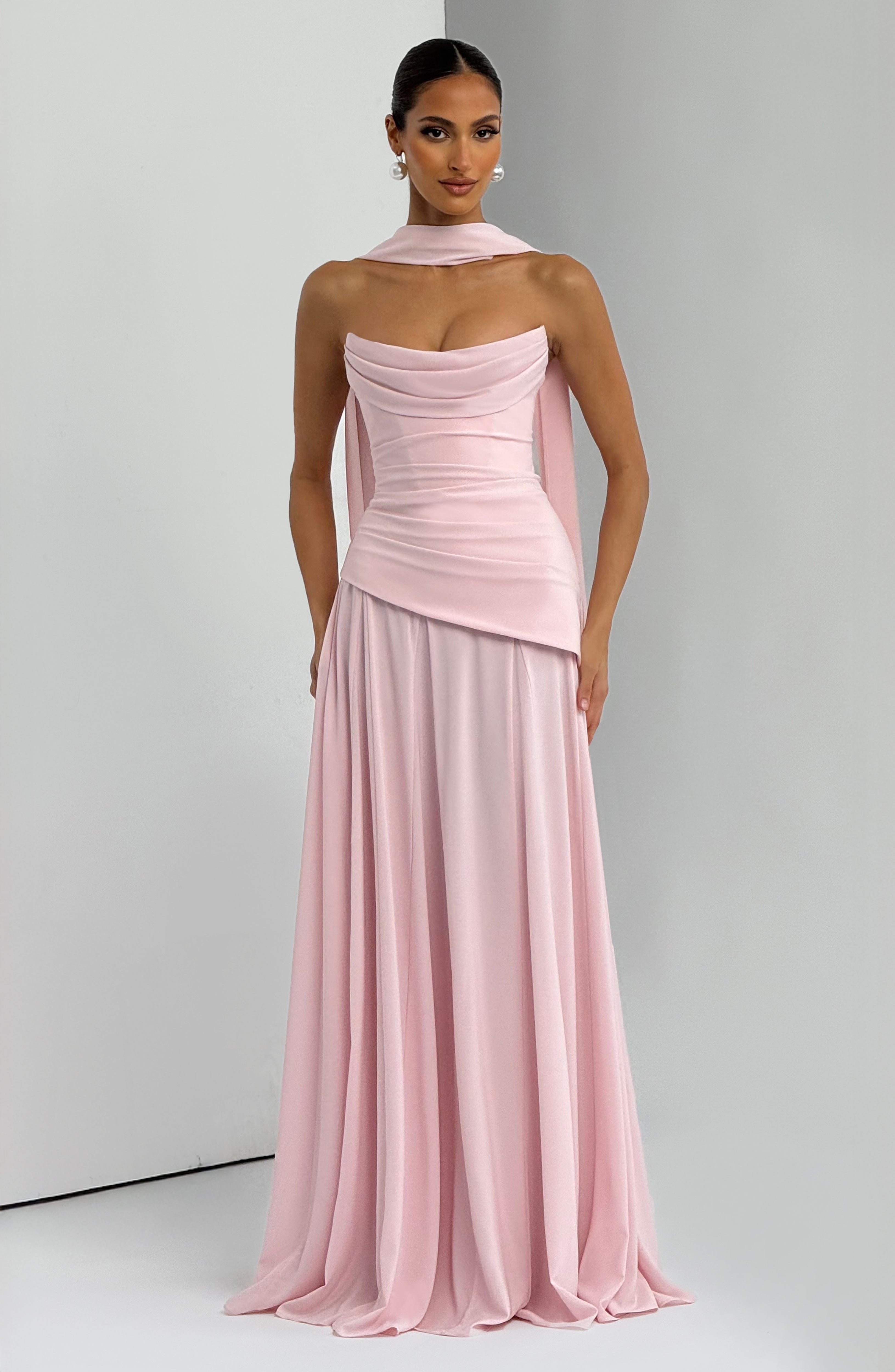 Pink Maxi Dress - Patricia Maxi Dress - Blush | Babyboo Fashion