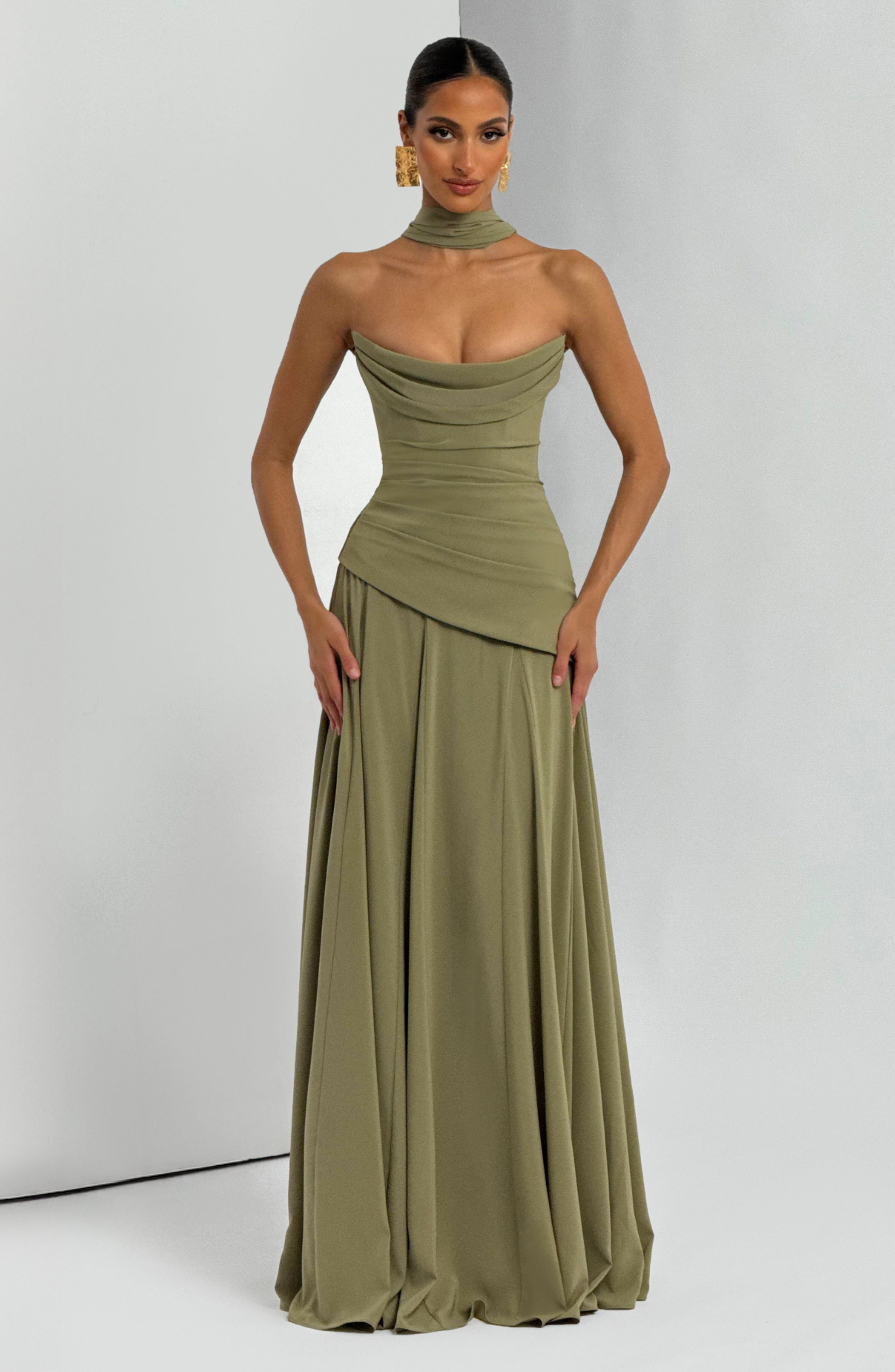 Buy Green Maxi Dress - Patricia Maxi Dress - Sage | Babyboo Fashion