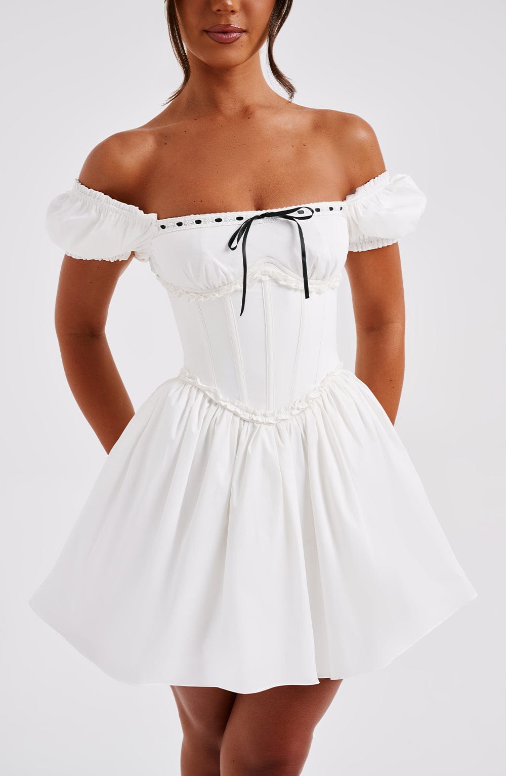 Penelope Mini Dress - Black/White – BABYBOO