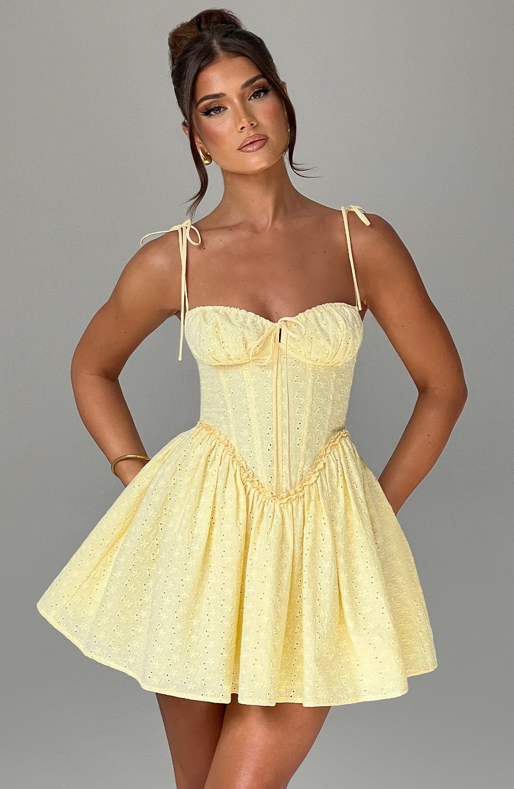 Phoebe Mini Dress - Lemon – Babyboo Fashion