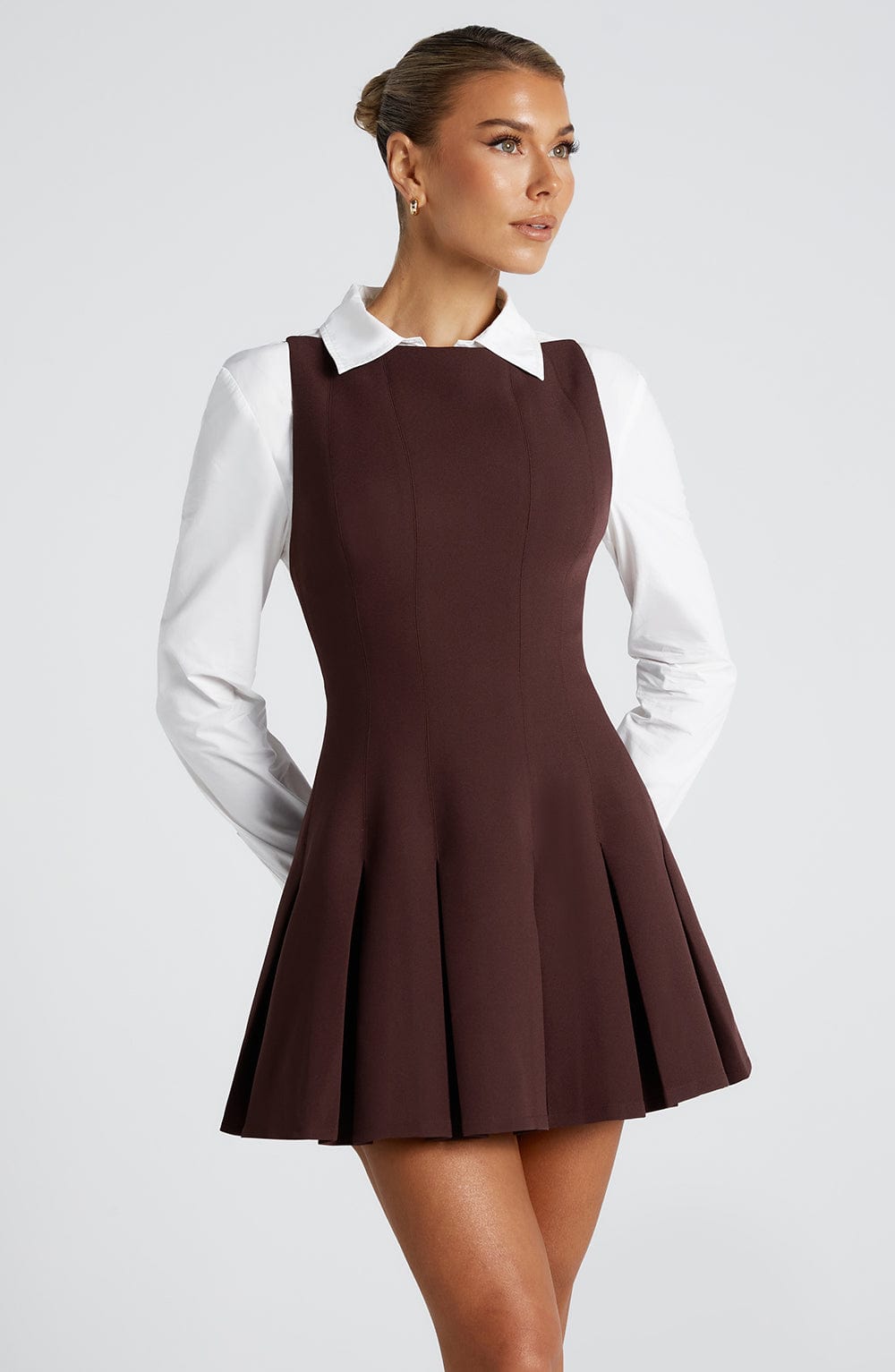 Rory Mini Dress - Plum Brown | Mini Dress | Babyboo Fashion