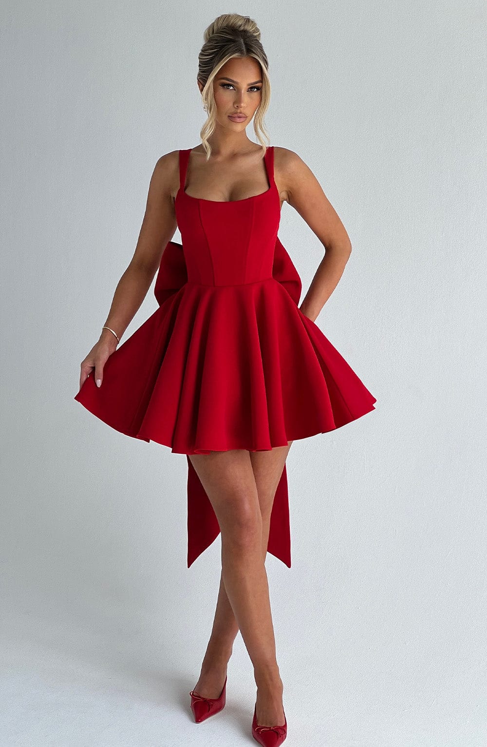 Rue Mini Dress - Red | Luxury Mini Dress | Babyboo Fashion