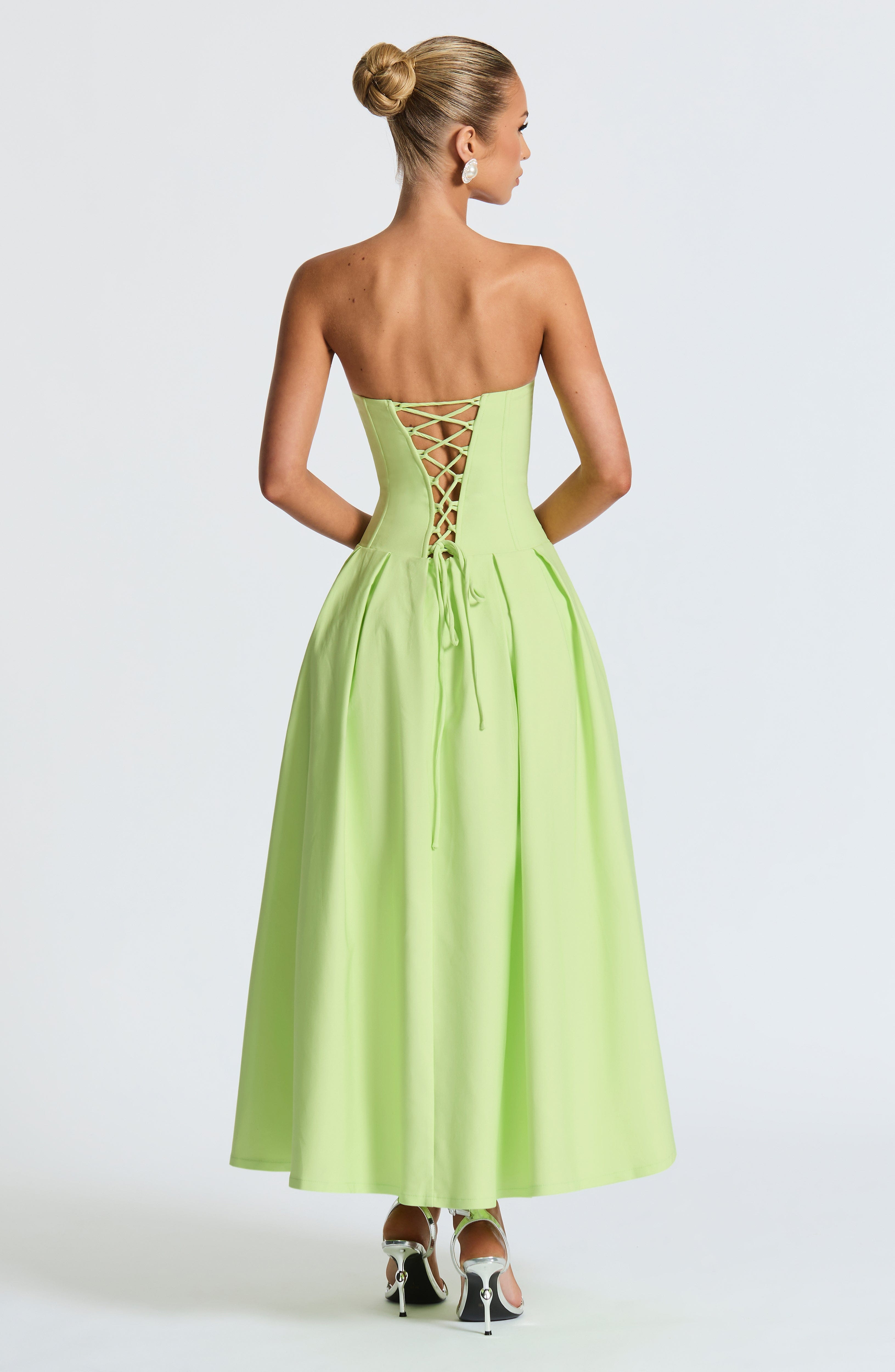 Salma Midi Dress - Lime by Babyboo Fashion | Trendy Green Midi Dress