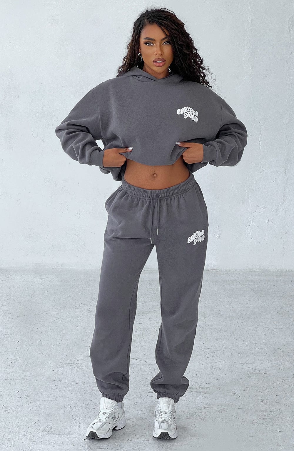 Studio Sweatpants - Charcoal/White – BABYBOO