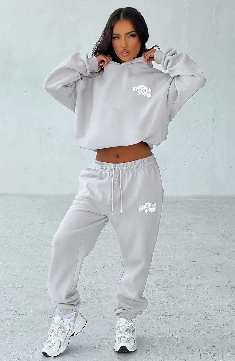 Studio Sweatpants - Light Grey/White – BABYBOO