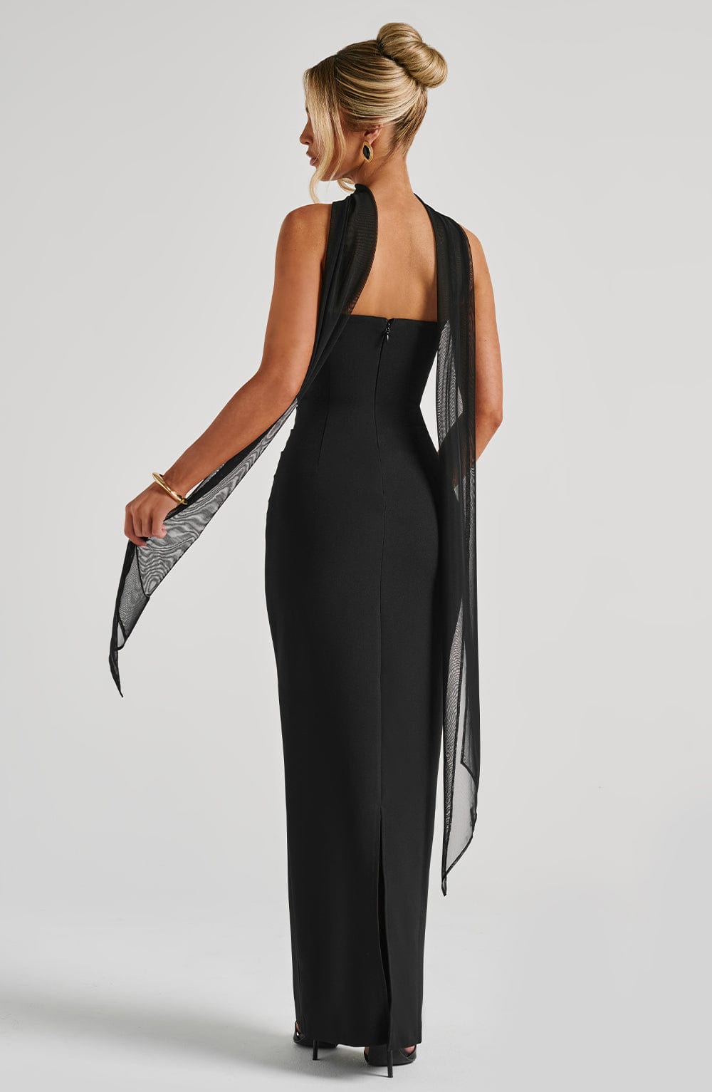 Yulia Maxi Dress - Black | Elegant Maxi Dress | Babyboo Fashion