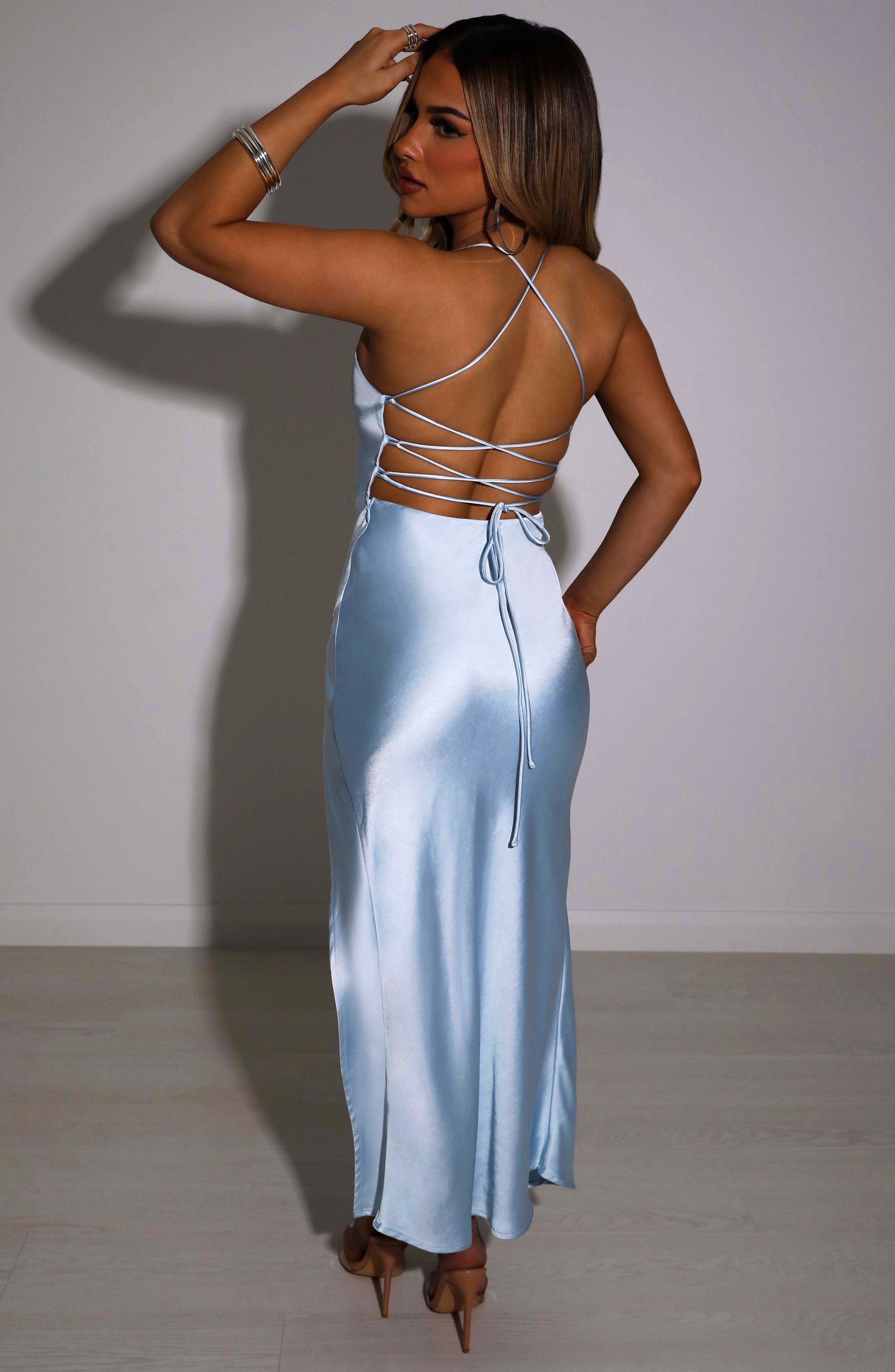 Cia Midi Dress - Baby Blue – Babyboo Fashion